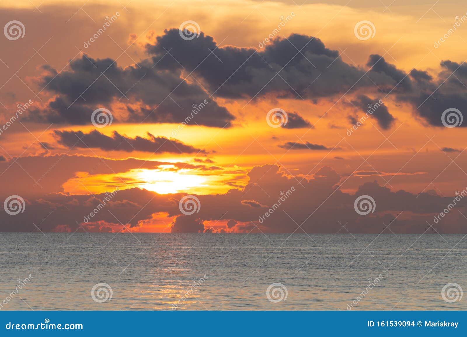 Beautiful Dramatic Cloudscape Landscape Sunset from the Beach Stock ...