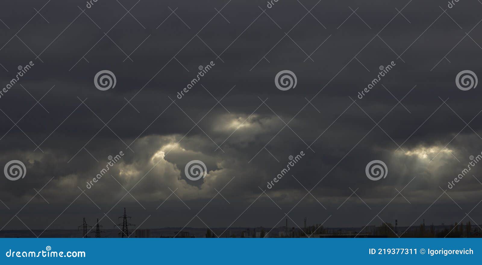 Beautiful dramatic sky stock image. Image of trust, sunbeam - 219377311
