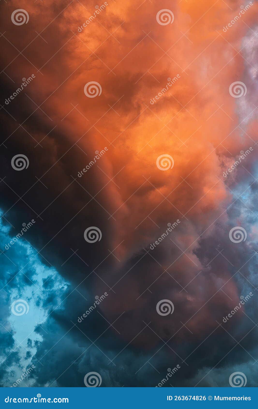Beautiful Dramatic Storm Clouds in the Sunset Sky Stock Photo - Image ...