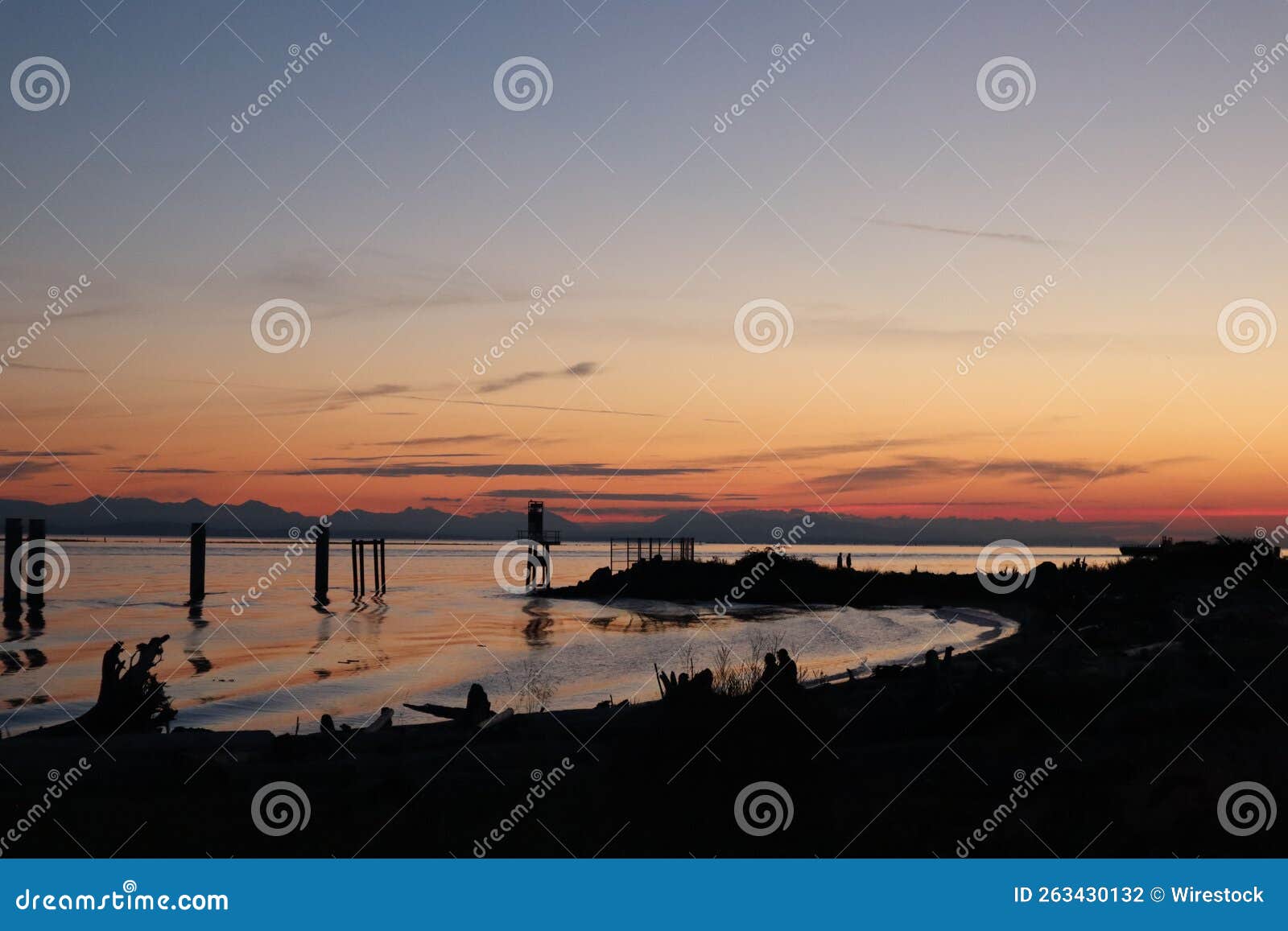 Beautiful,dramatic Sunset Sky Over the Lake Stock Photo - Image of ...