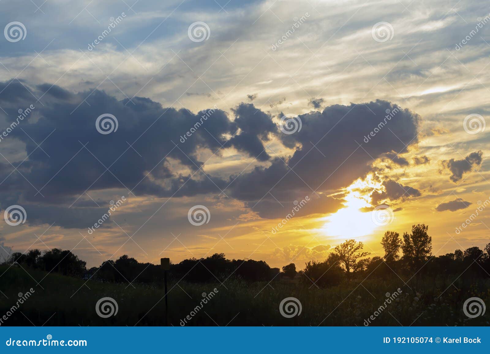 Beautiful, Dramatic Sunset in Wisconsin in Wisconsin Stock Photo ...