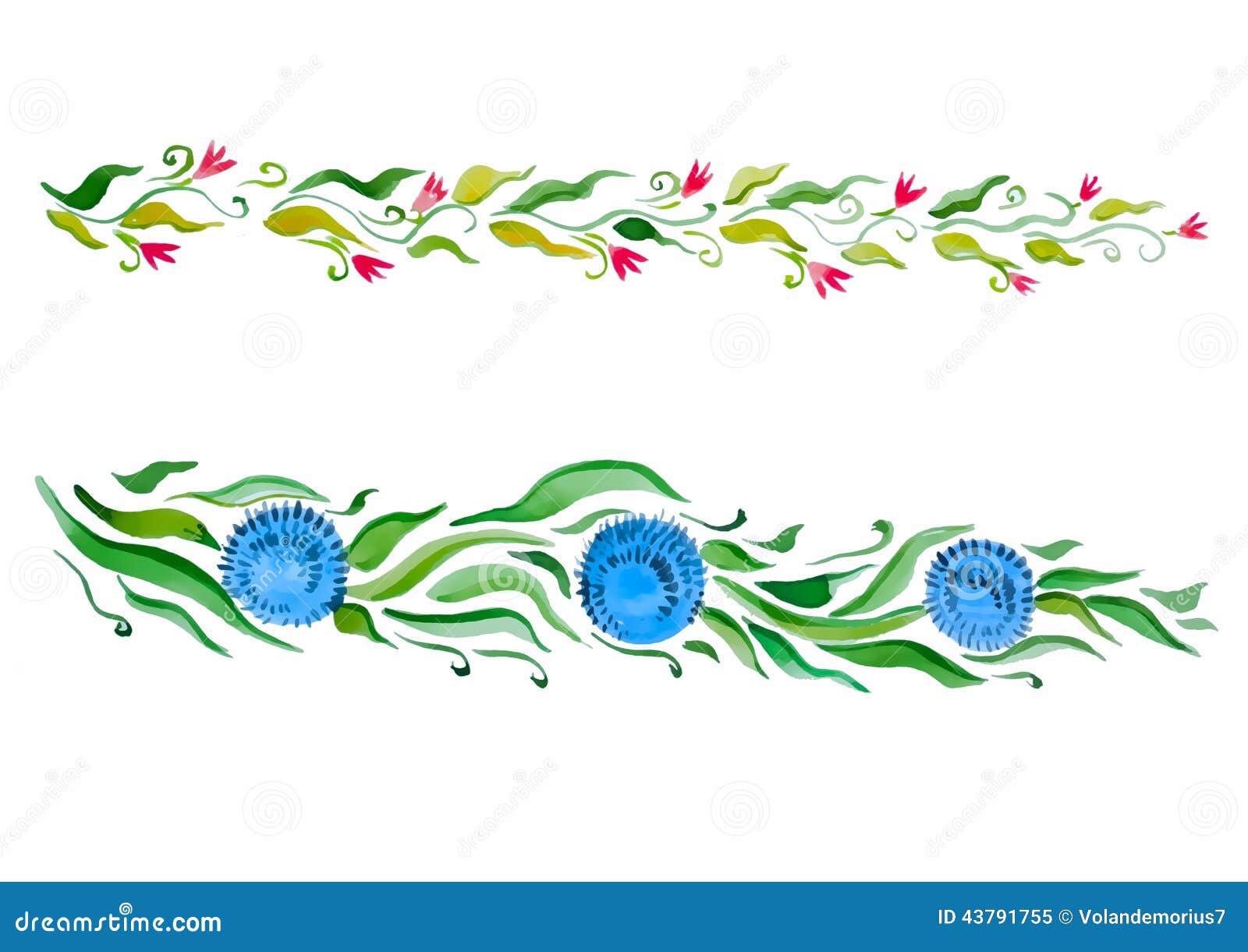 Beautiful Drawing Decorative Floral Sprig Stock Illustration ...