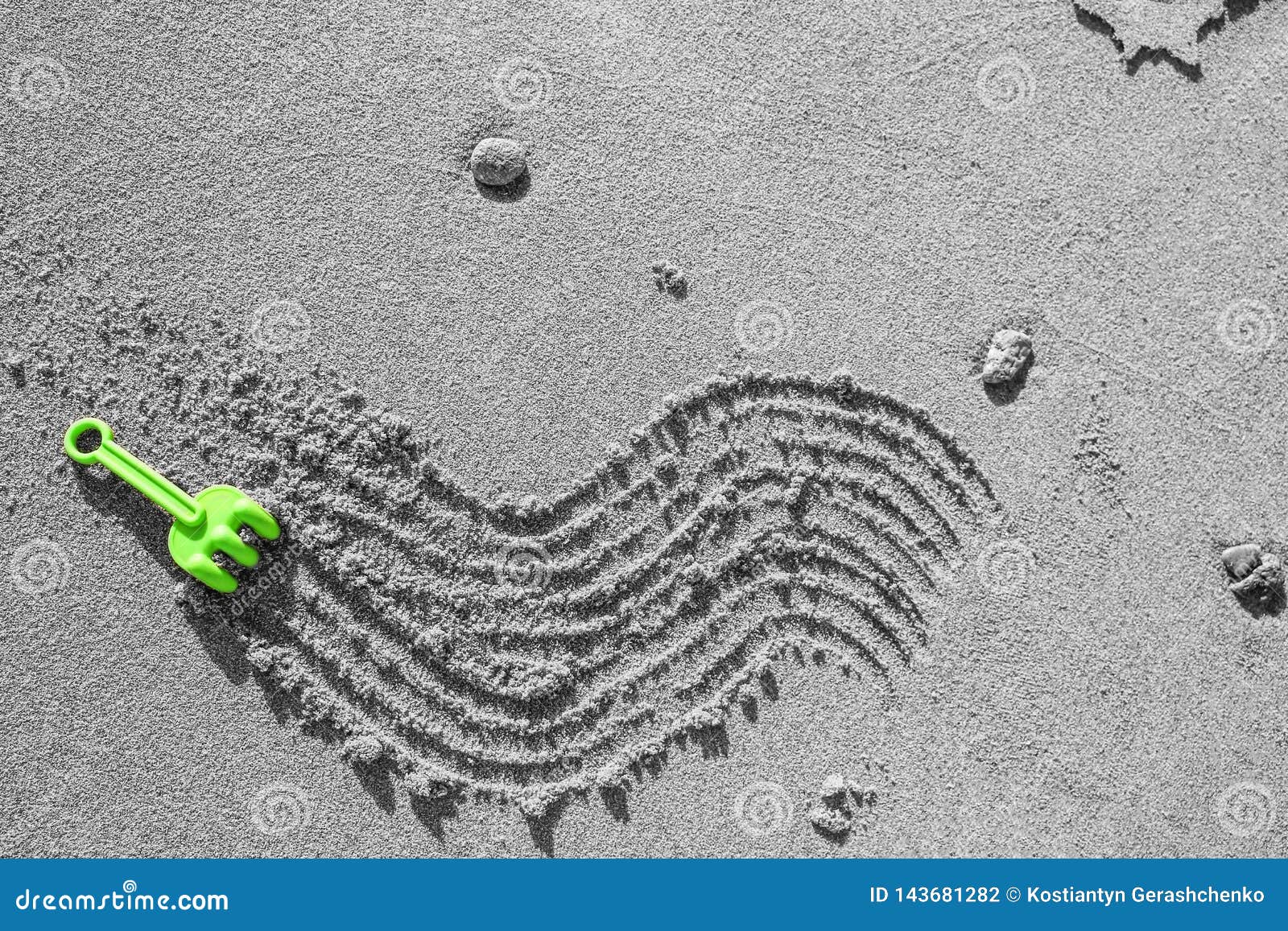 Beautiful Drawing on the Sand of the Sea Background Stock Photo - Image ...