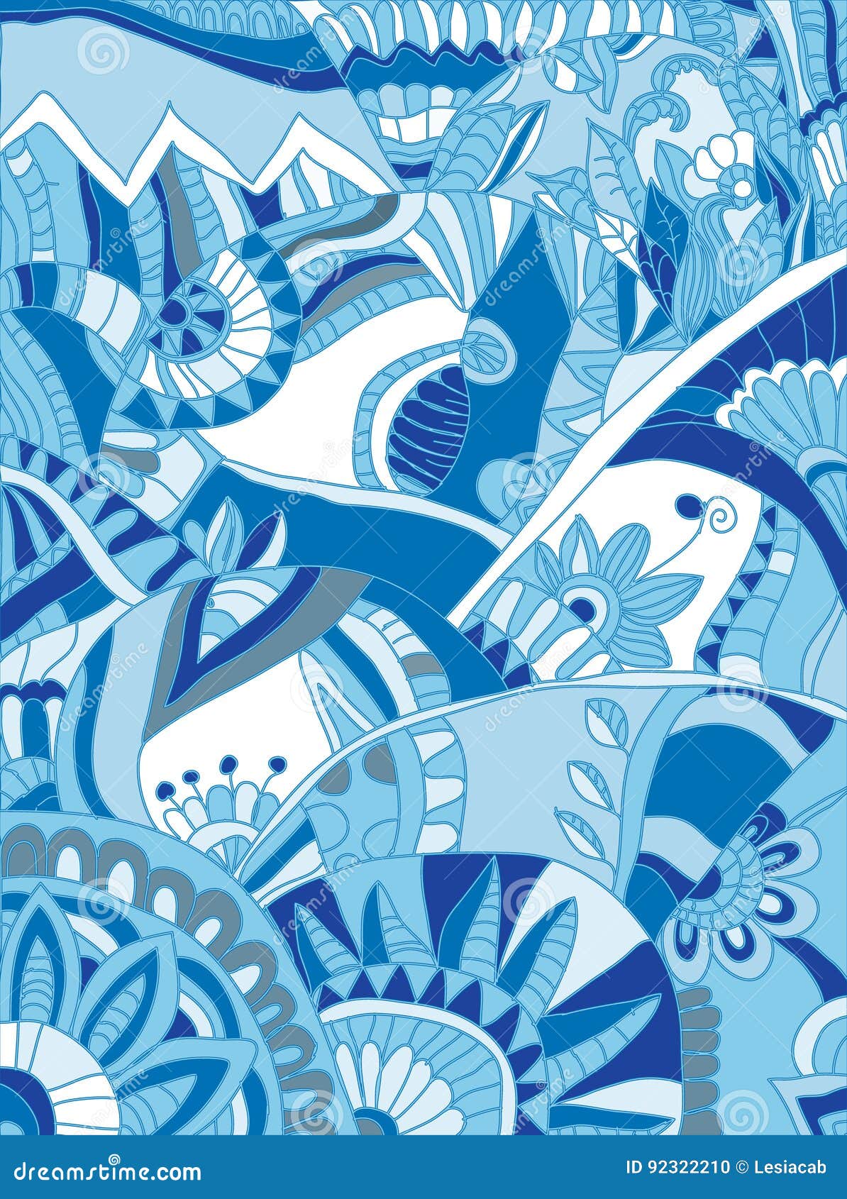 Beautiful Drawings with Geometric Pattern Stock Vector - Illustration ...