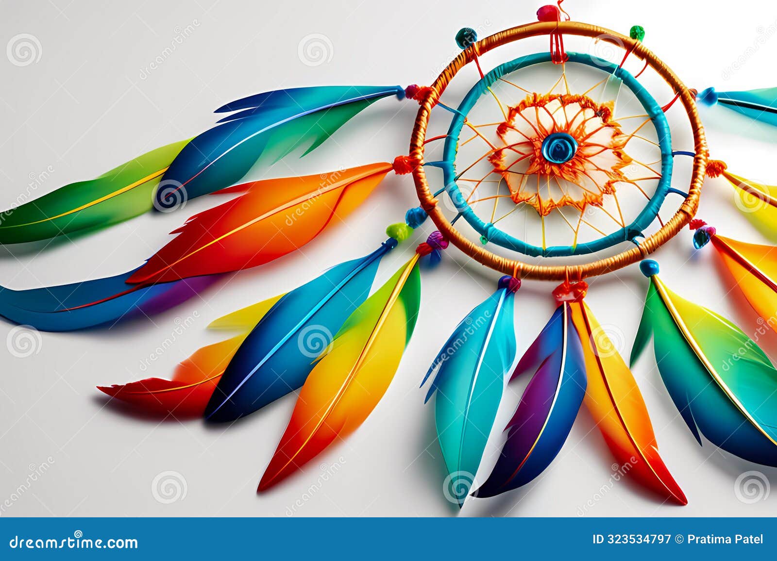 Beautiful Dreamcatcher in Abstract Background, Illustration Wallpaper ...