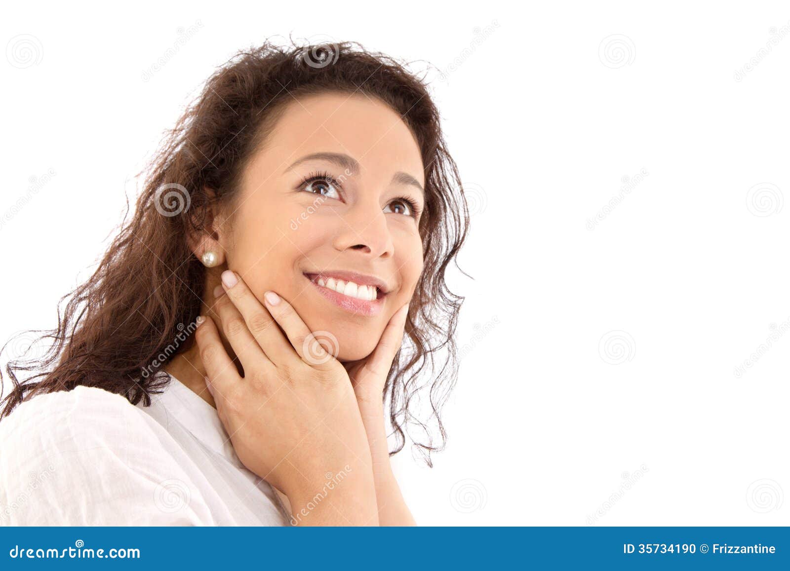 Beautiful dreaming woman stock photo. Image of dreaming - 35734190