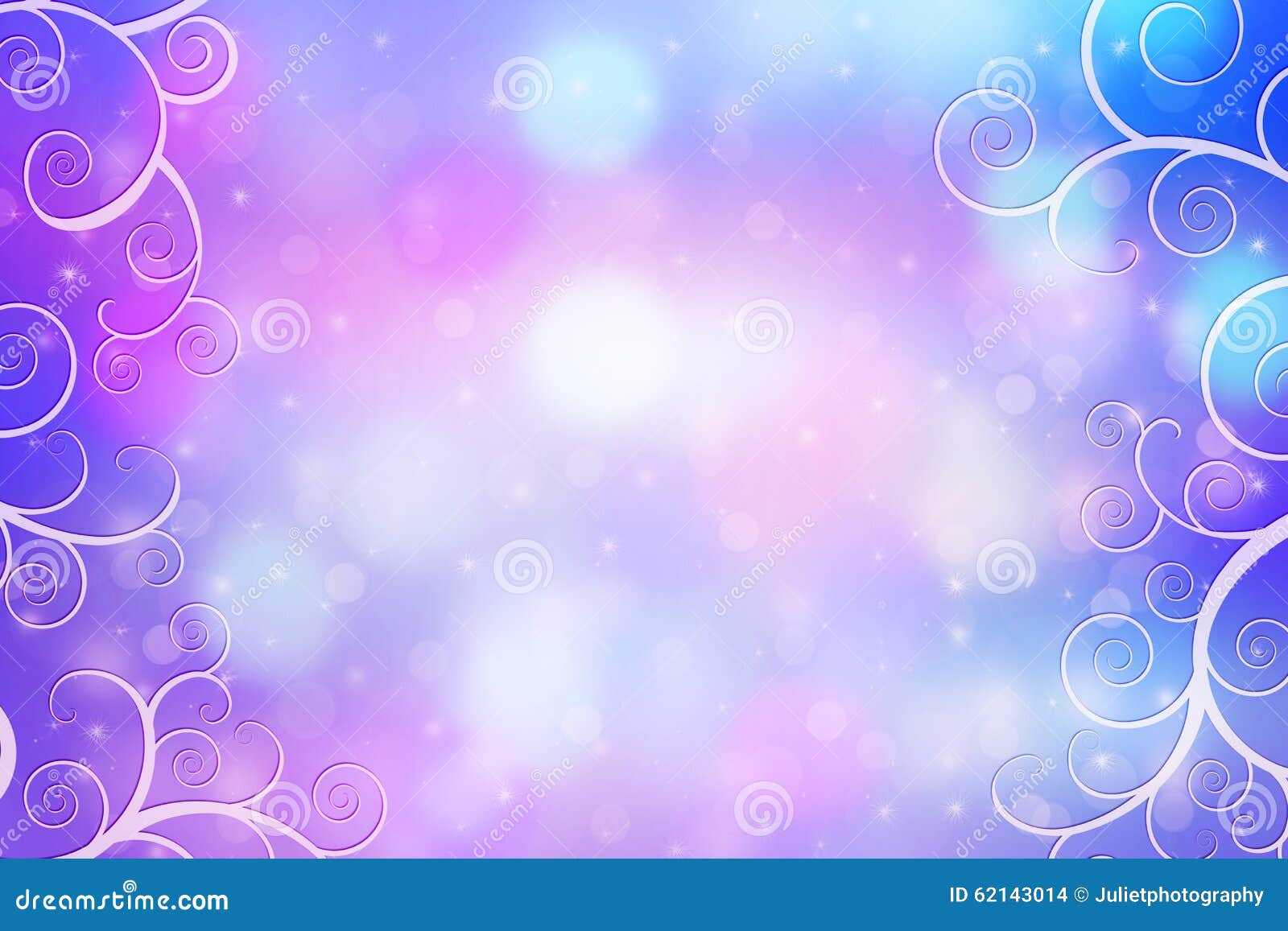 Beautiful Dreamy Background with Bokeh Lights and Artistic Frame Stock ...