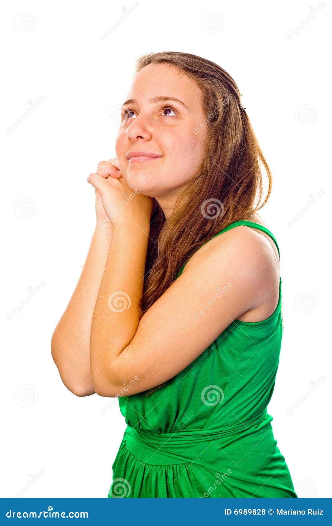 Beautiful dreamy woman stock photo. Image of fresh, dreamy - 6989828