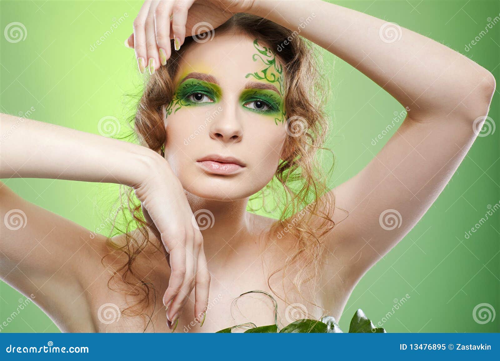 Beautiful dryad girl stock image. Image of studio, girl - 13476895
