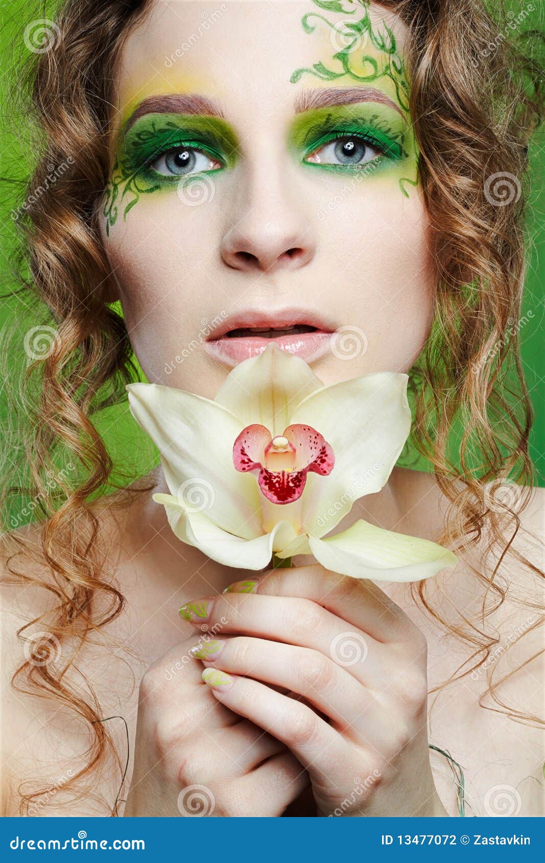 Beautiful dryad girl stock photo. Image of petals, beauty - 13477072