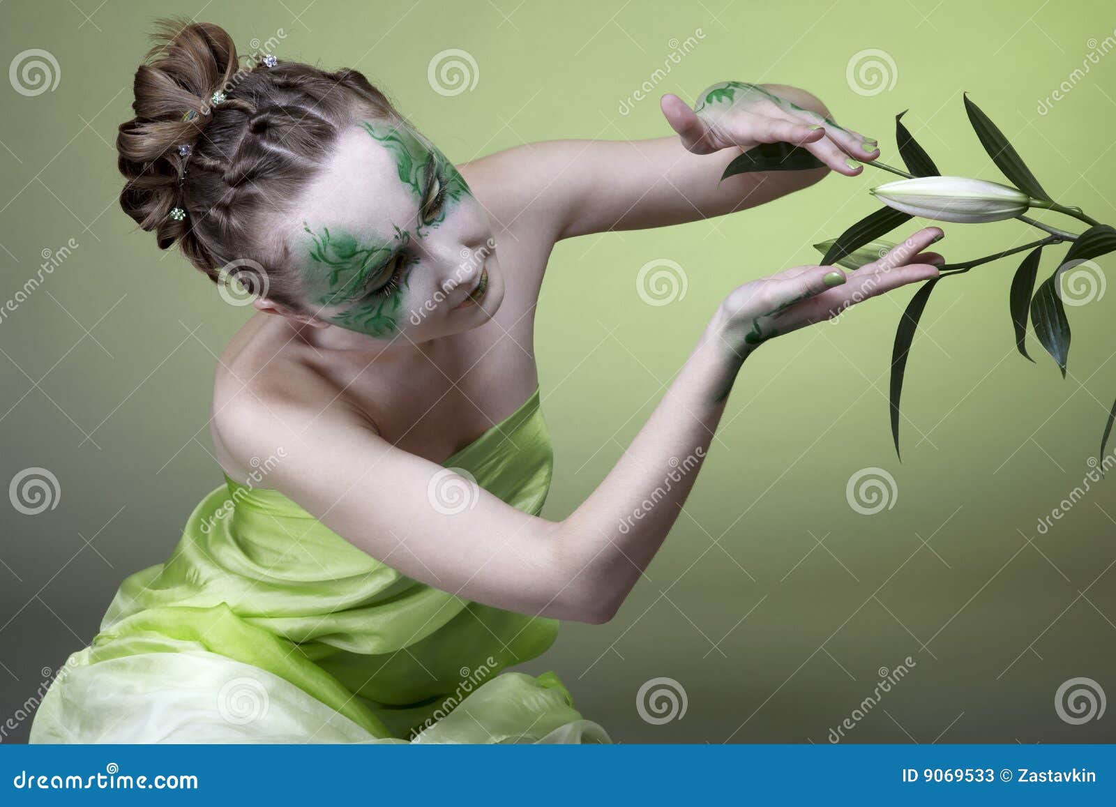 Beautiful dryad girl stock image. Image of looking, people - 9069533