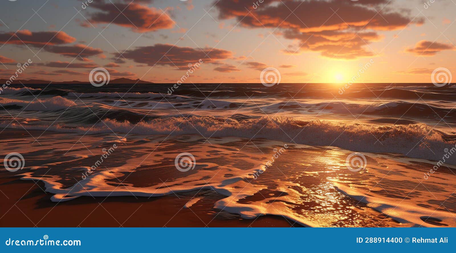 Beautiful Dunes Beach at Sunset Sun Reflection, Zoom Virtual Background ...