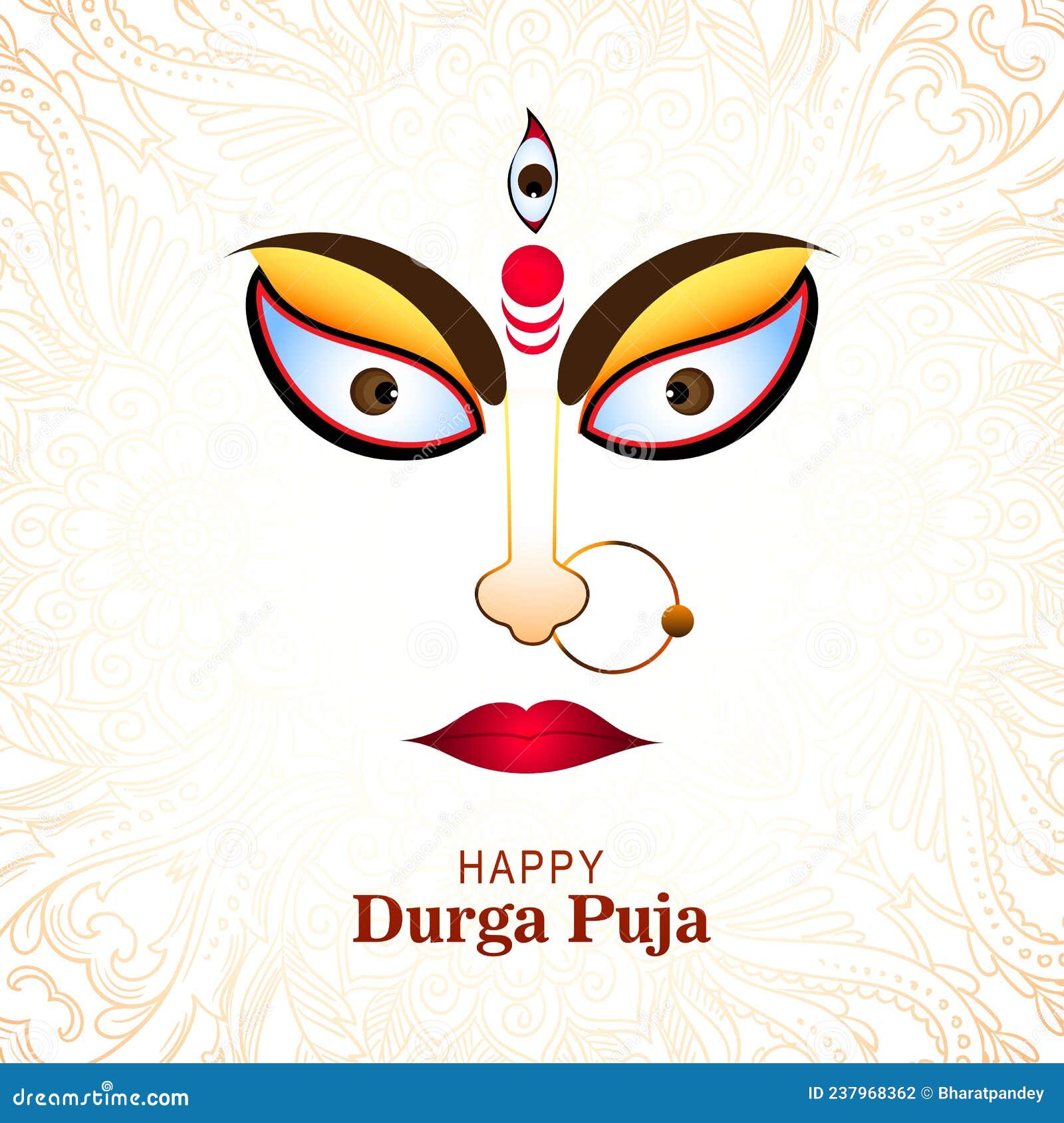 Beautiful Durga Puja Celebration Background Stock Photography ...