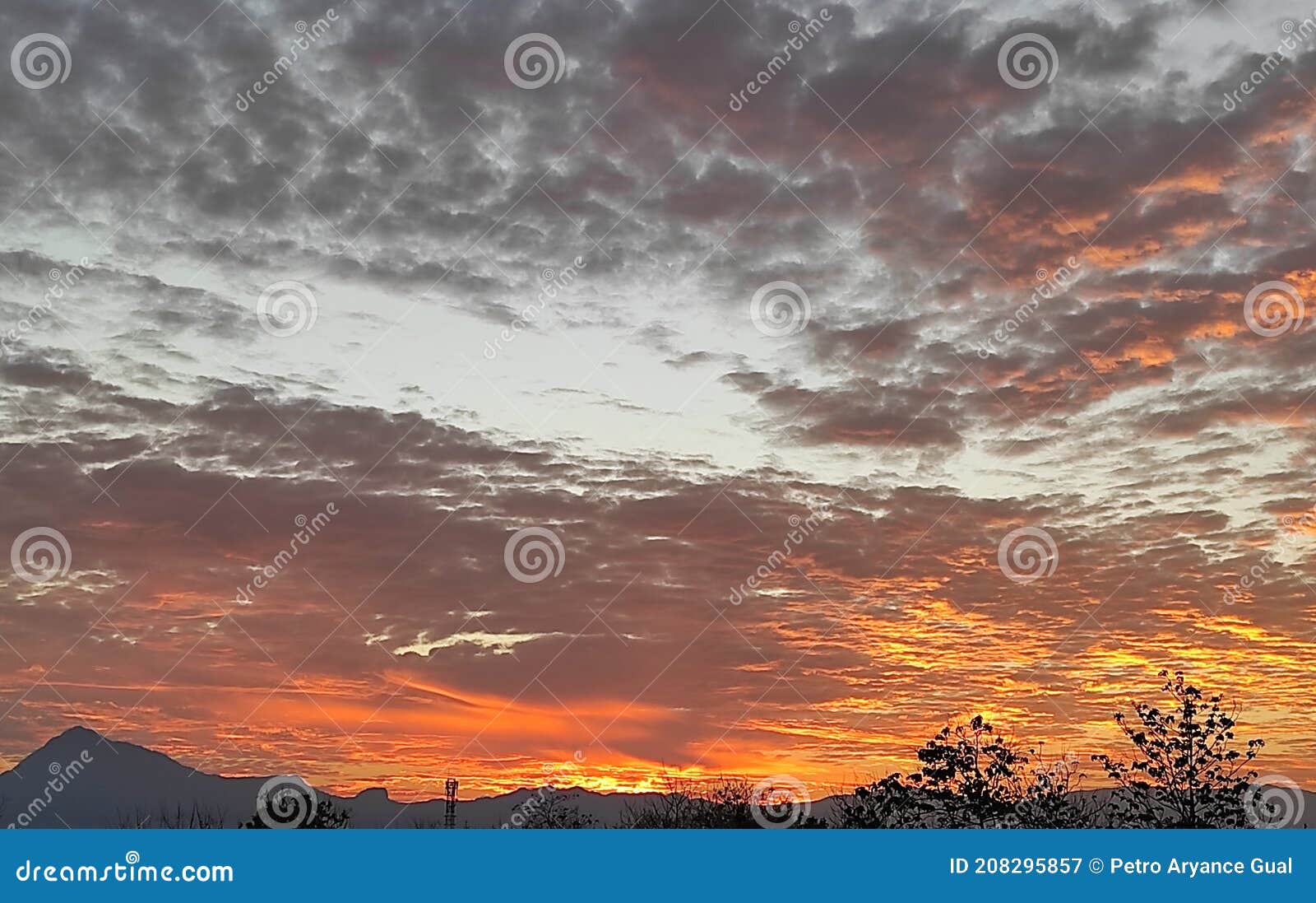 Beautiful Dusk on the Border Stock Image - Image of plain, beautiful ...