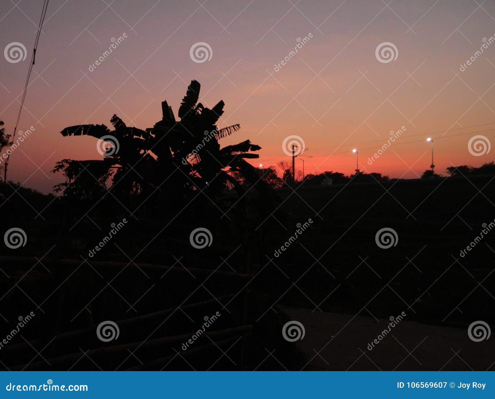 Beautiful Dusk Scene with Sunset Stock Image - Image of dusk ...