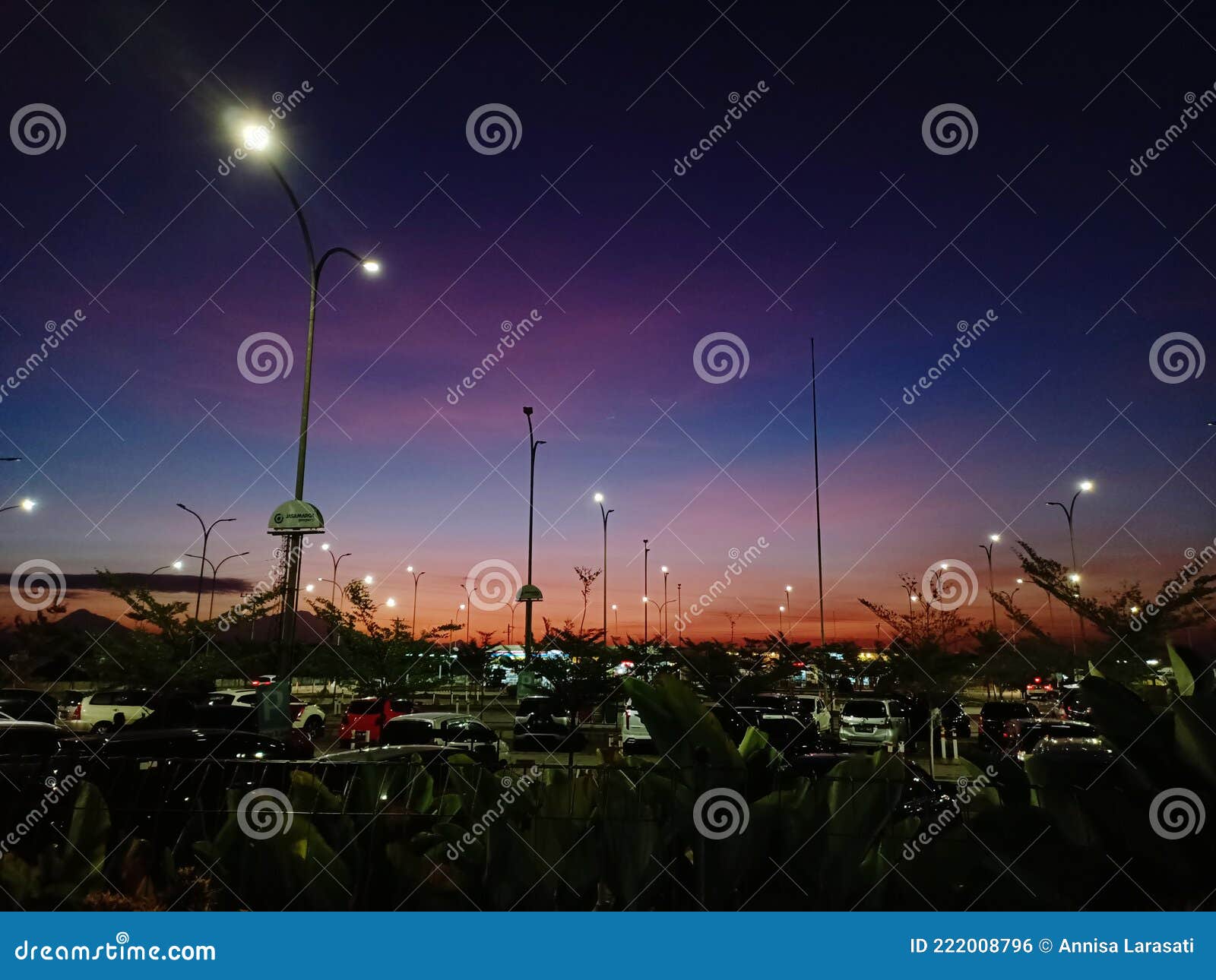 Beautiful Dusk Sky Wallpaper East Java Indonesia Stock Photo - Image of ...
