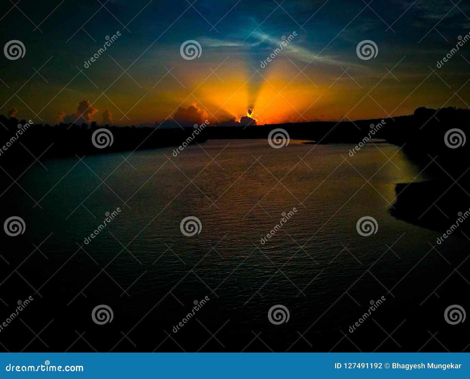 Beautiful dynamic sky stock photo. Image of sunset, beautiful - 127491192