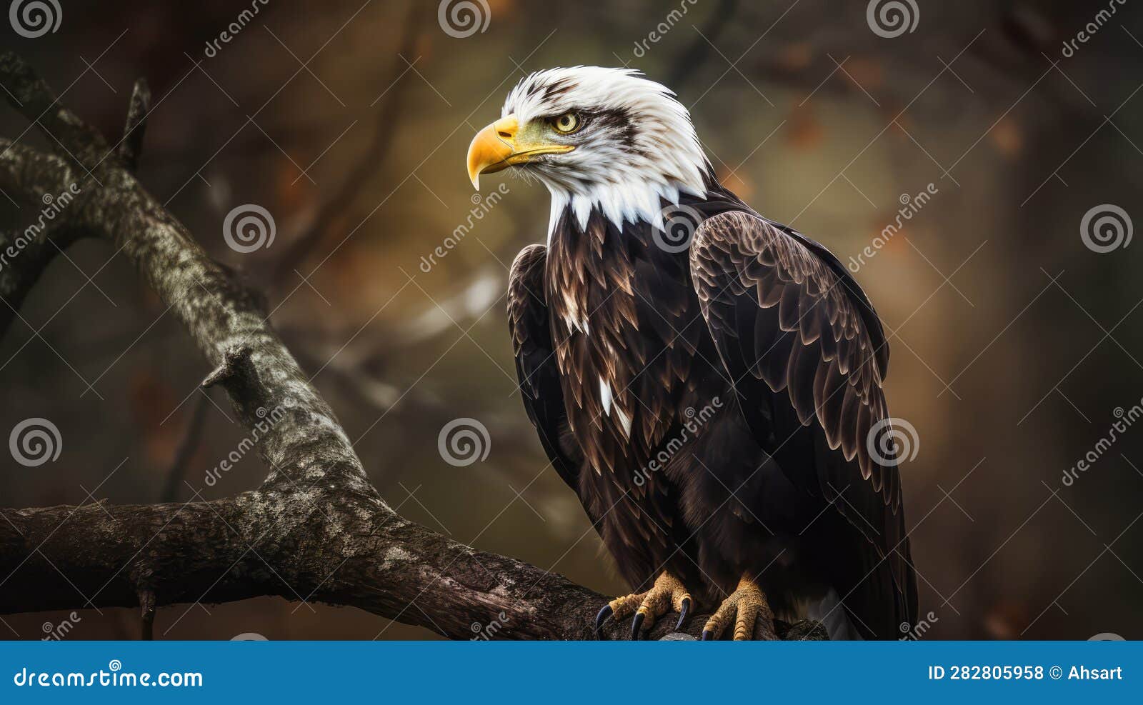 Beautiful Eagle in Its Natural Habitat. Close Up of Eagle in Nature ...
