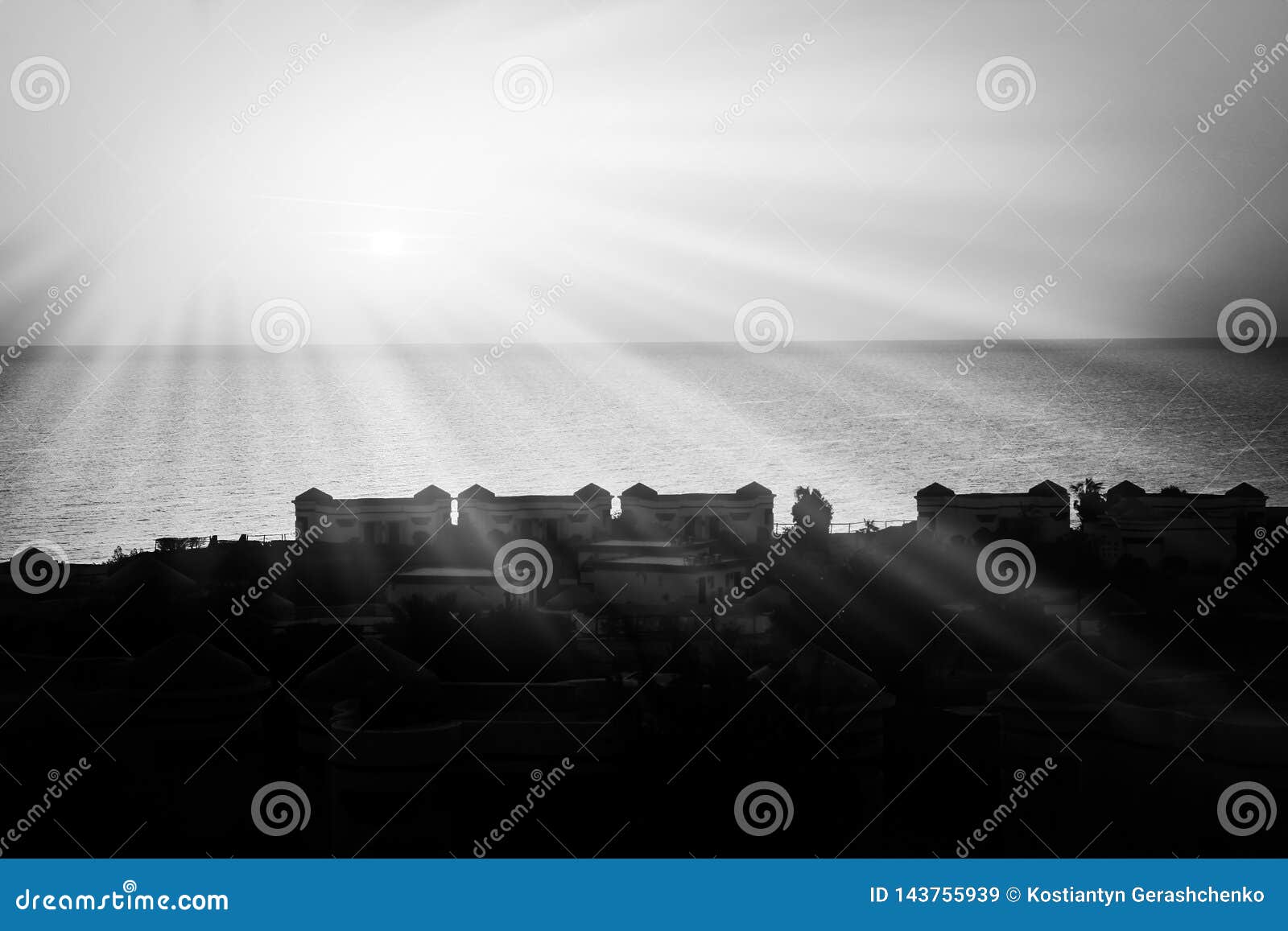 Beautiful Early Sunset on the Sea Stock Image - Image of sunny, ocean ...