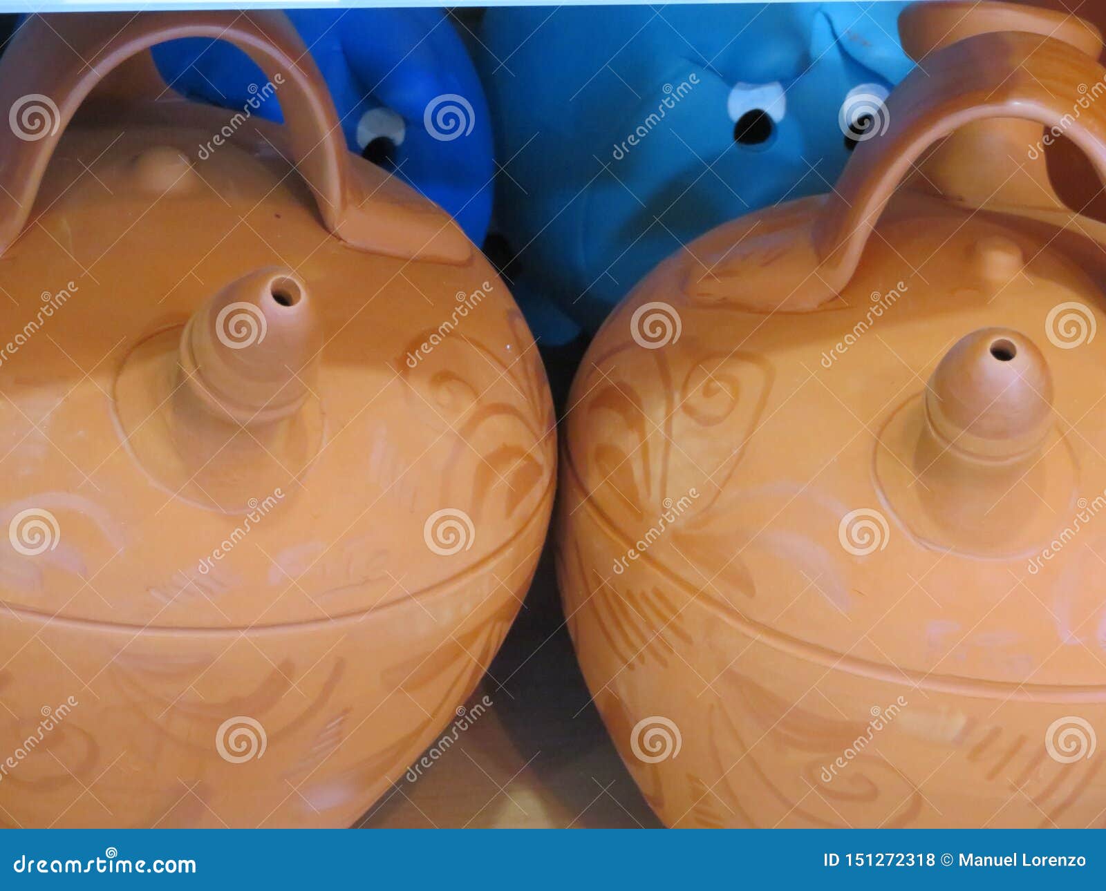 Beautiful Earthenware Pitchers of Mud Ready To Cool Water Stock Photo ...