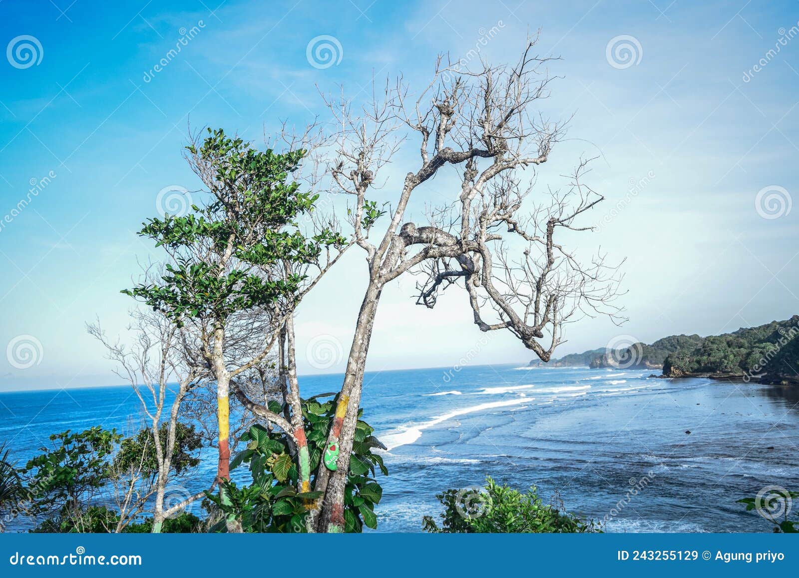 Beautiful East Beach Java in Malang City Stock Image - Image of beach ...