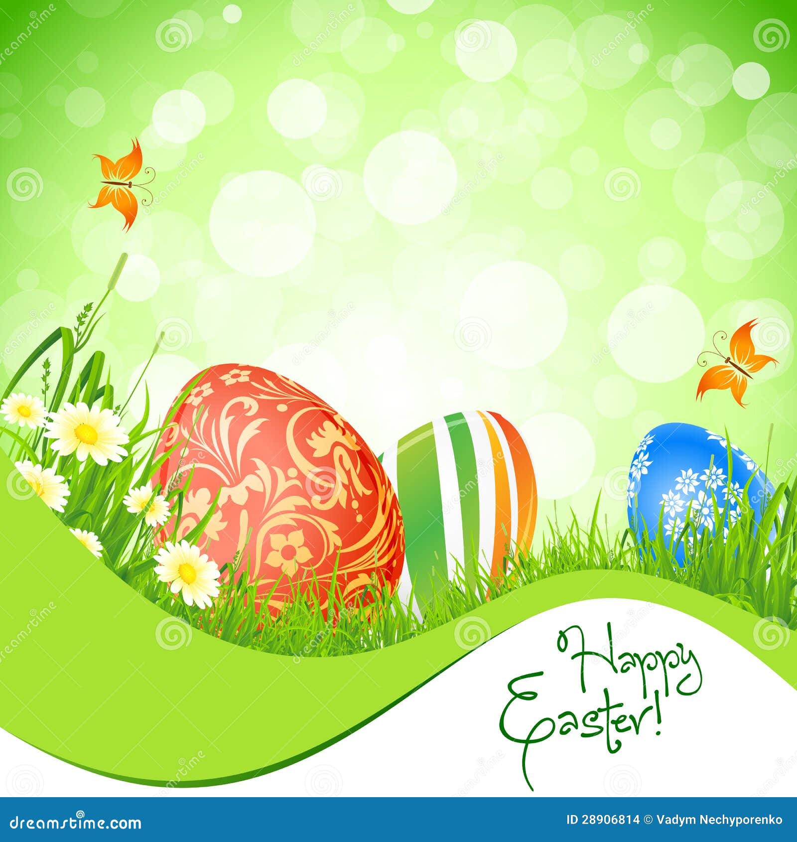 Beautiful Easter Background Stock Vector - Illustration of element ...