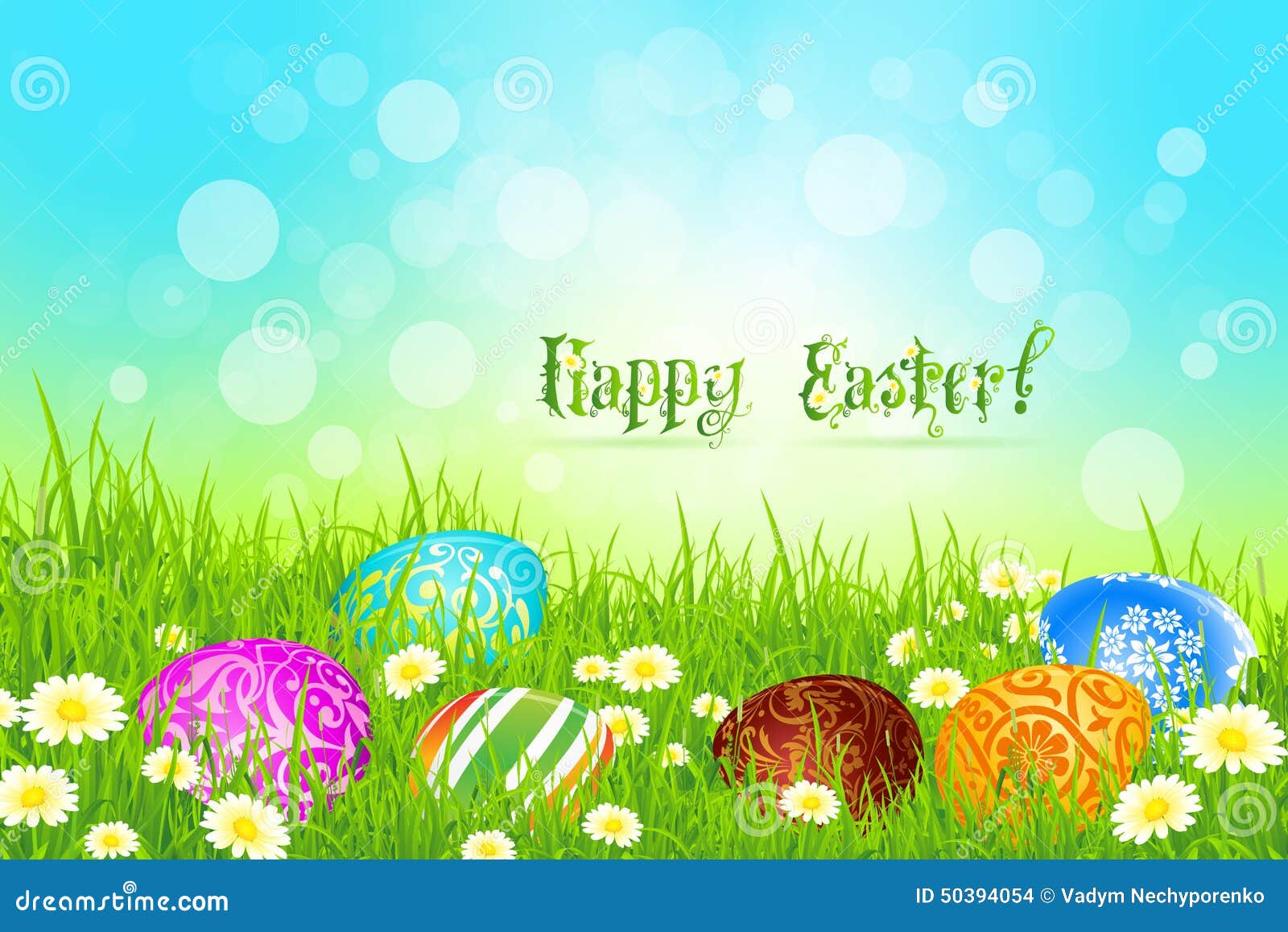 Beautiful Easter Background Stock Vector - Illustration of illuminated ...