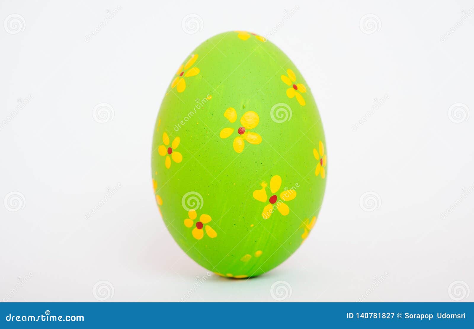 Beautiful Easter Green Egg Color Isolate Stock Image - Image of painted ...