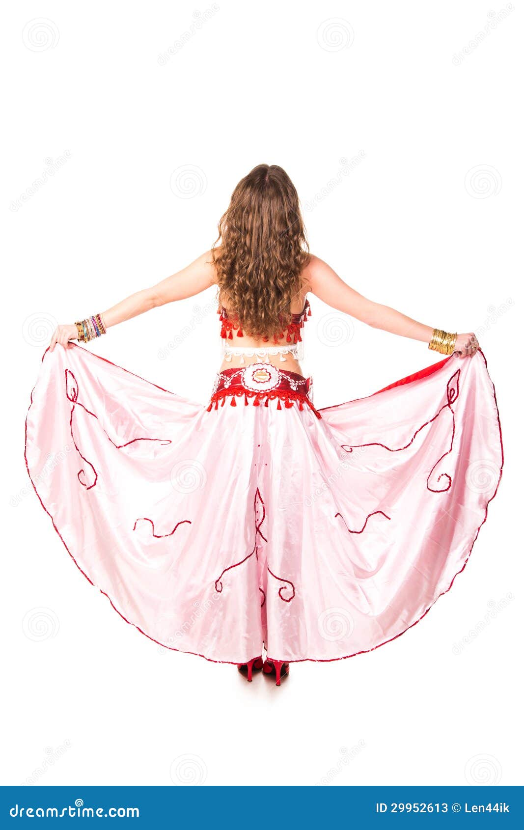 Beautiful Eastern Belly Dancer Stock Image - Image of isolated ...