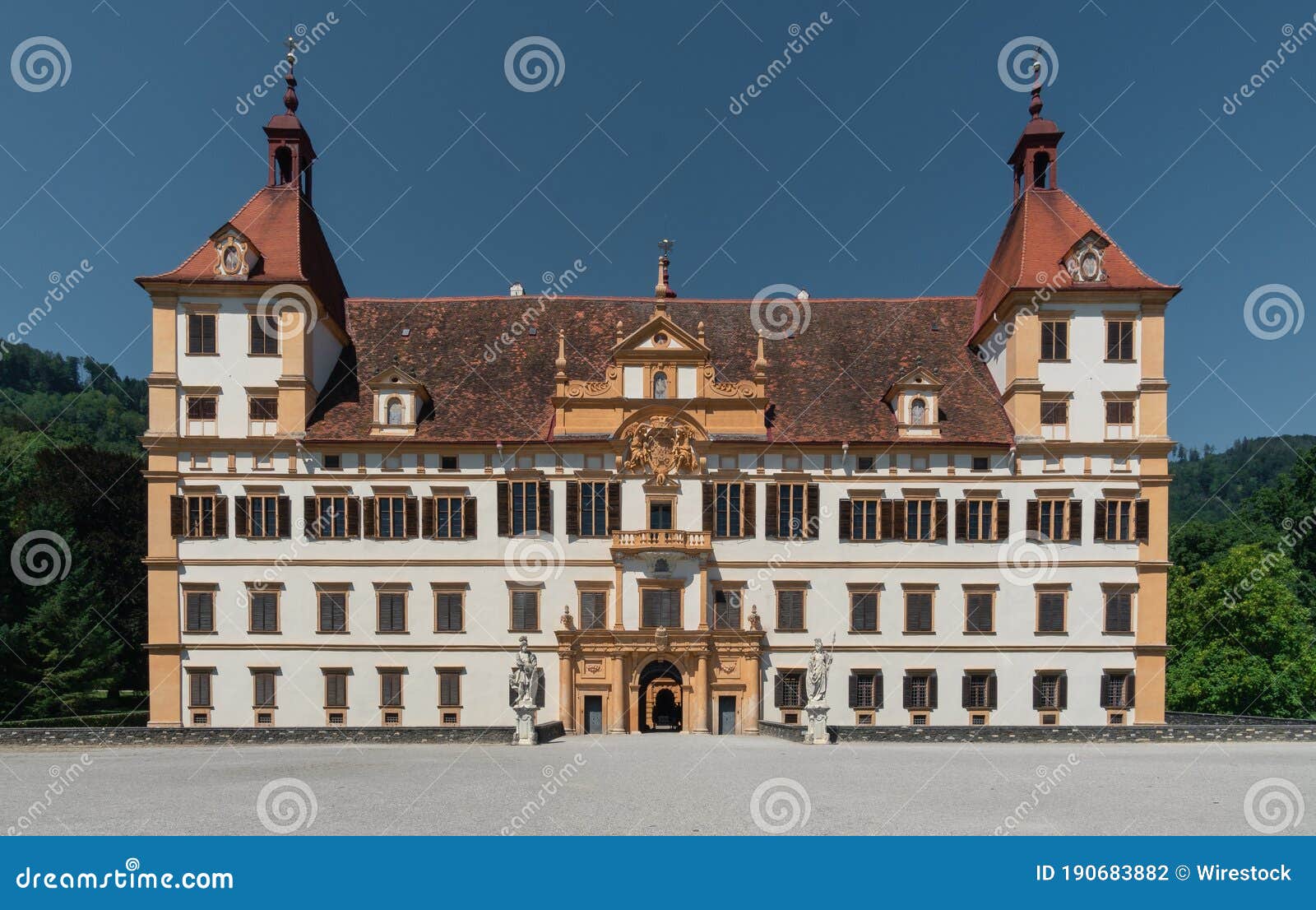 Beautiful Eggenberg Castle in Graz Austria Stock Photo - Image of cloud ...