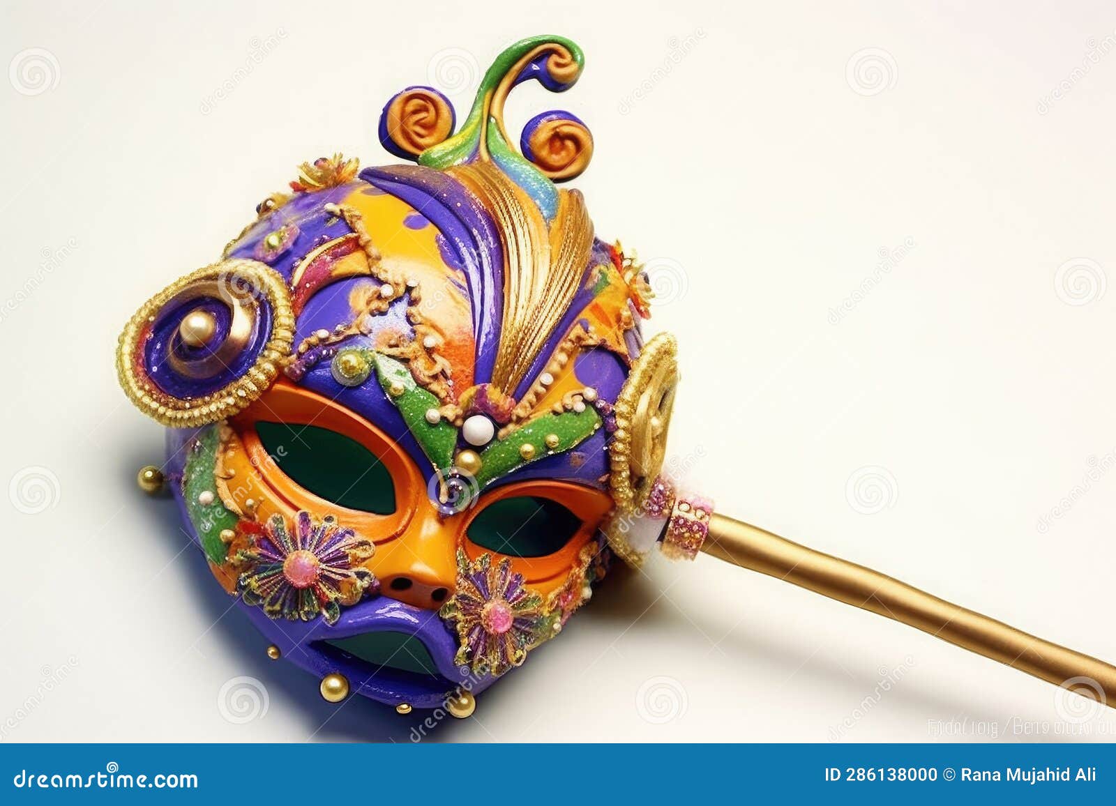 Beautiful Elaborate Masquerade Mask Generative AI Stock Photo - Image ...