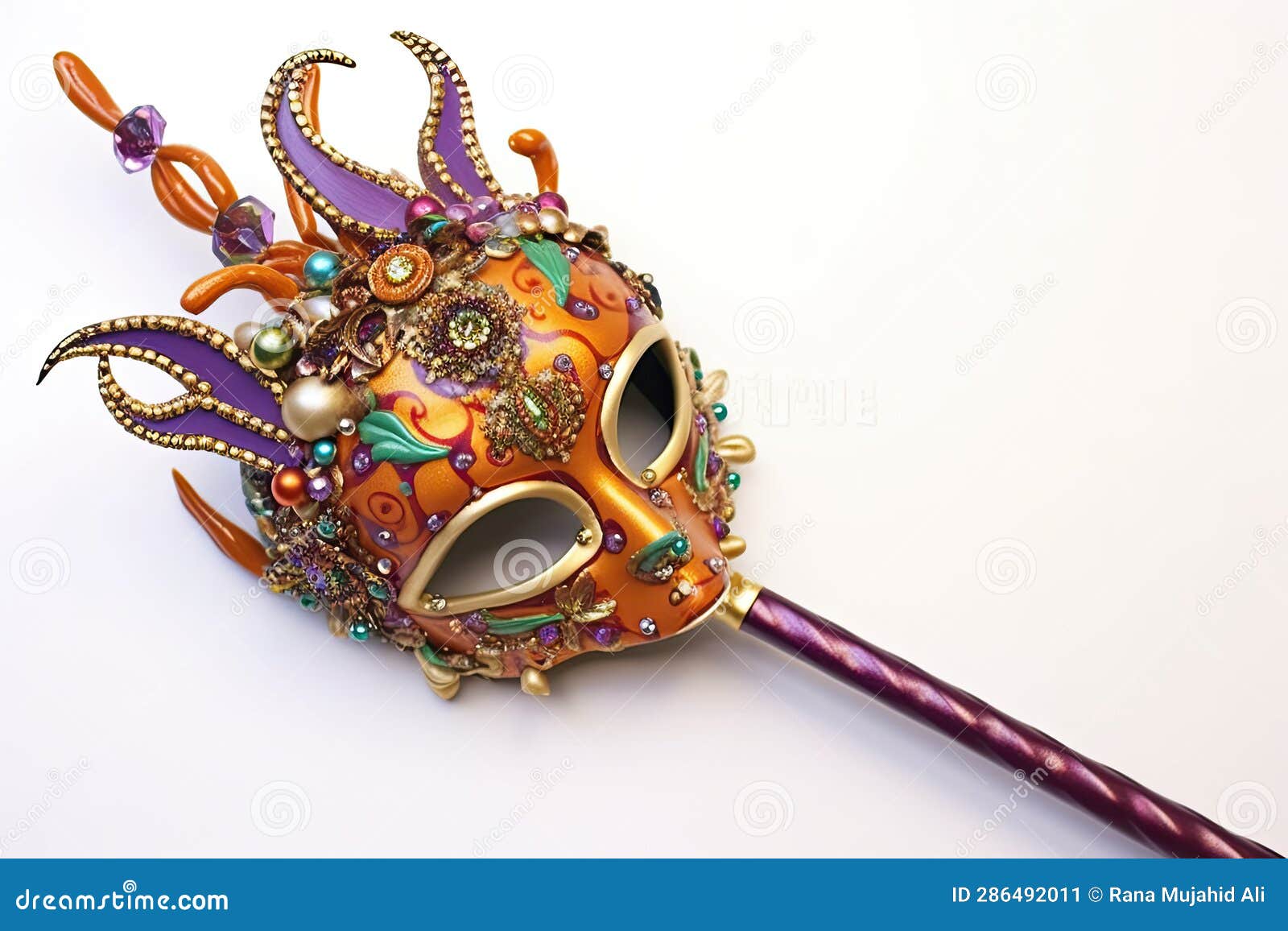 Beautiful Elaborate Masquerade Mask Generative AI Stock Illustration ...