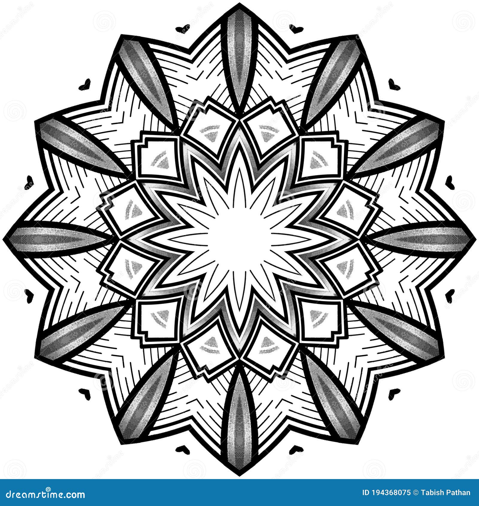 Beautiful and Elegant Monochromatic Symmetrical Mandala Designs on ...