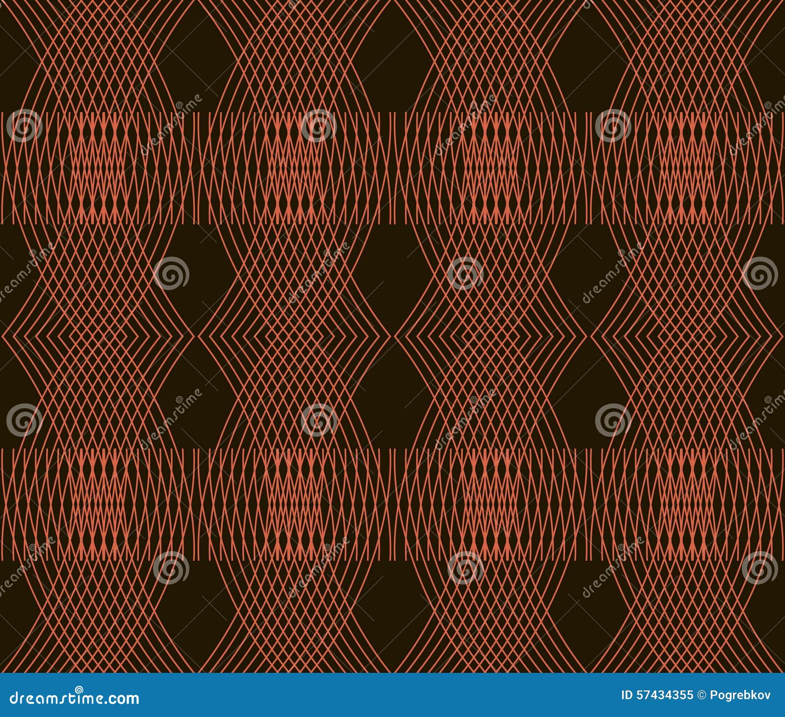 Beautiful Elegant Seamless Pattern in Black and Orange Colors Stock ...