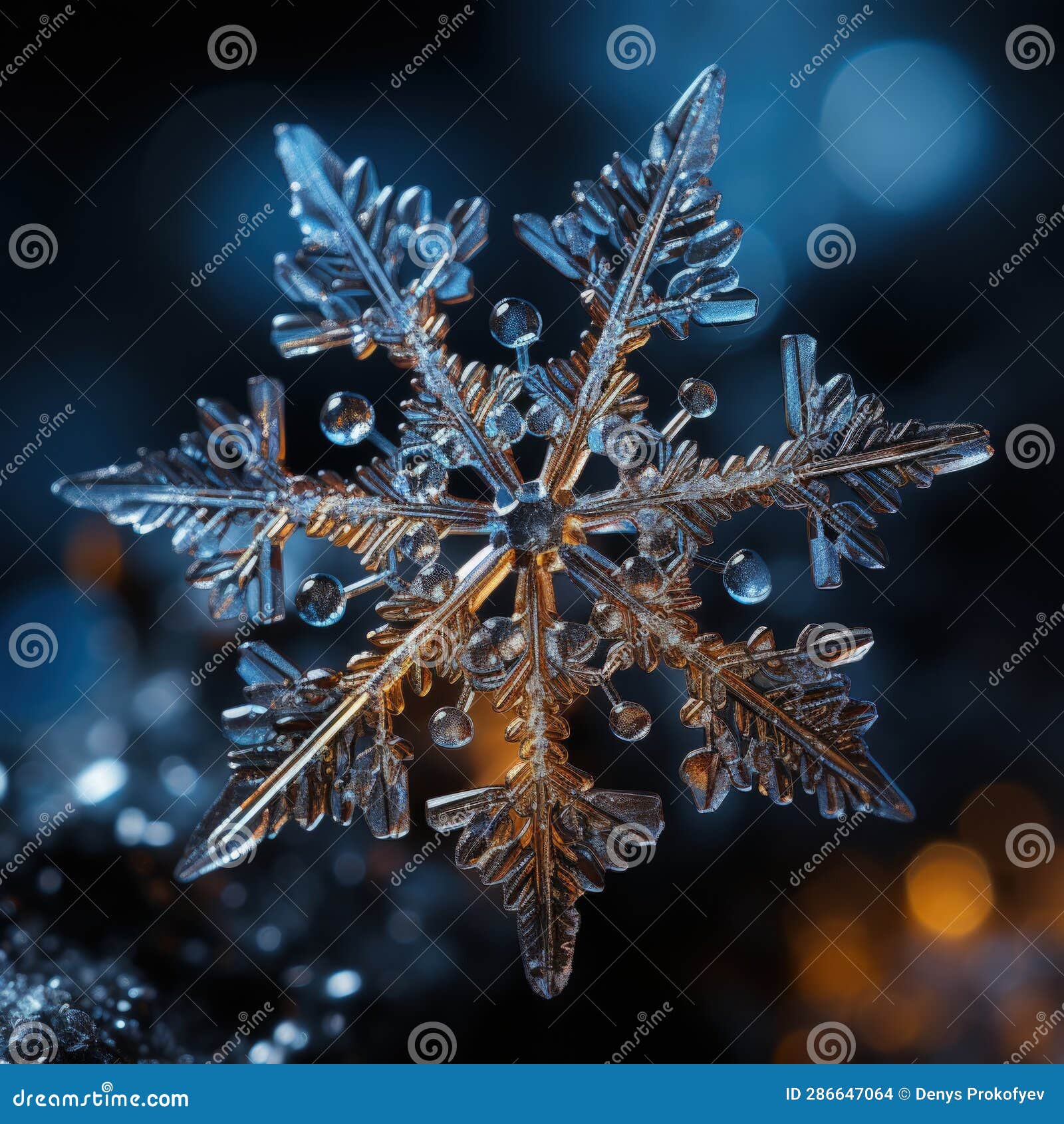 Beautiful Elegant Snowflake Stock Illustration - Illustration of black ...