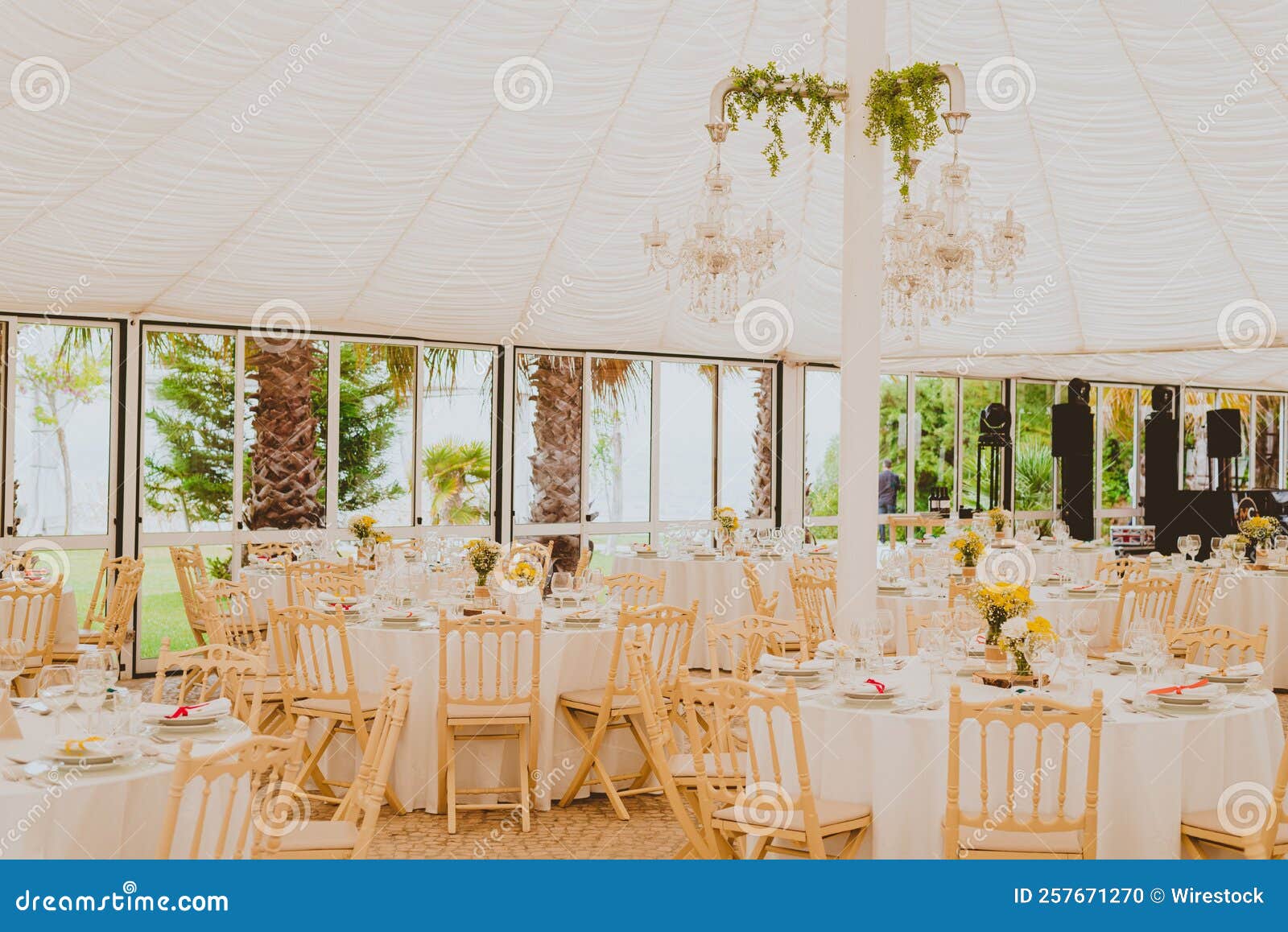 Beautiful and Elegant Table Set Up in a Wedding Reception Stock Photo ...