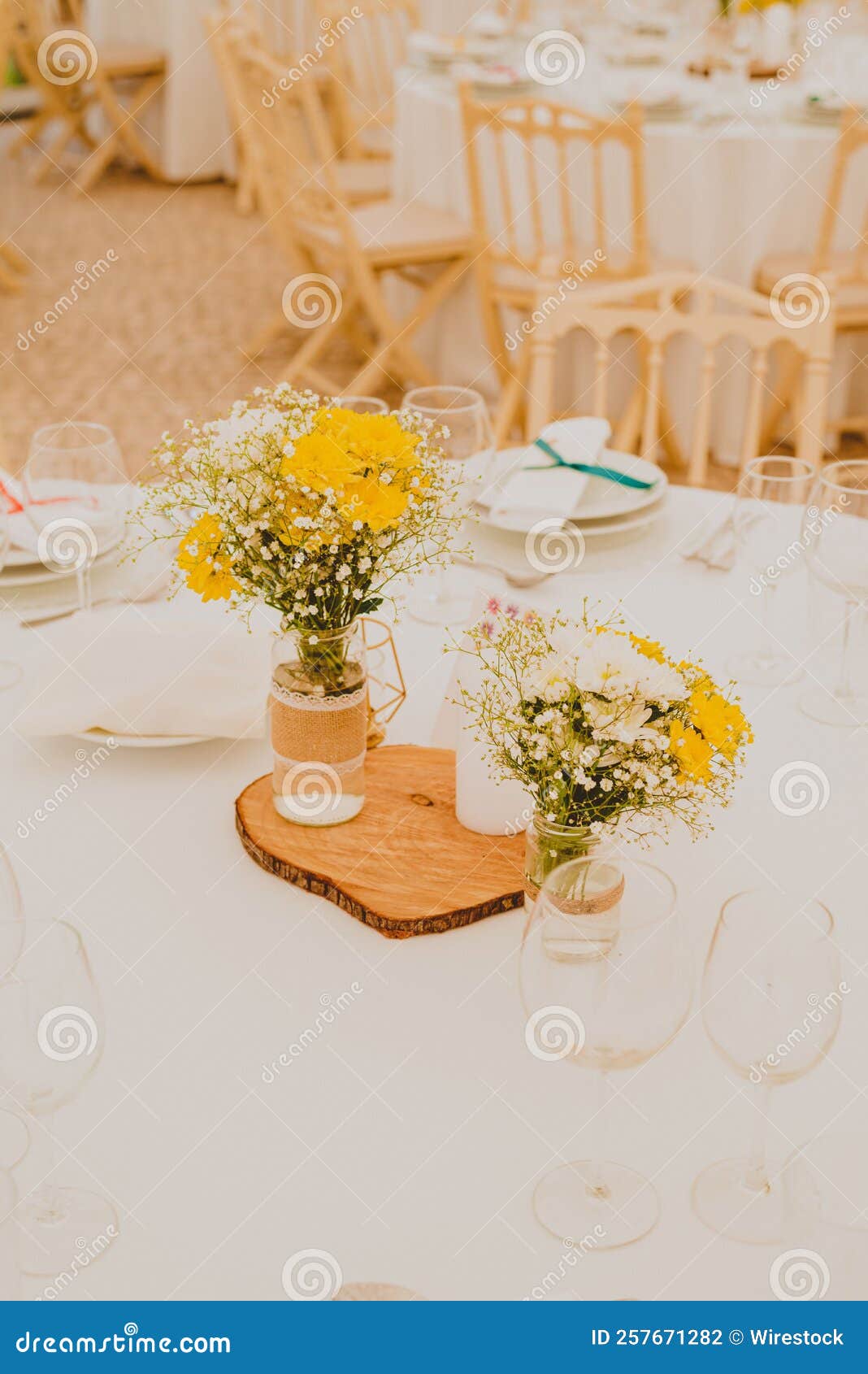 Beautiful and Elegant Table Set Up in a Wedding Reception Stock Photo ...