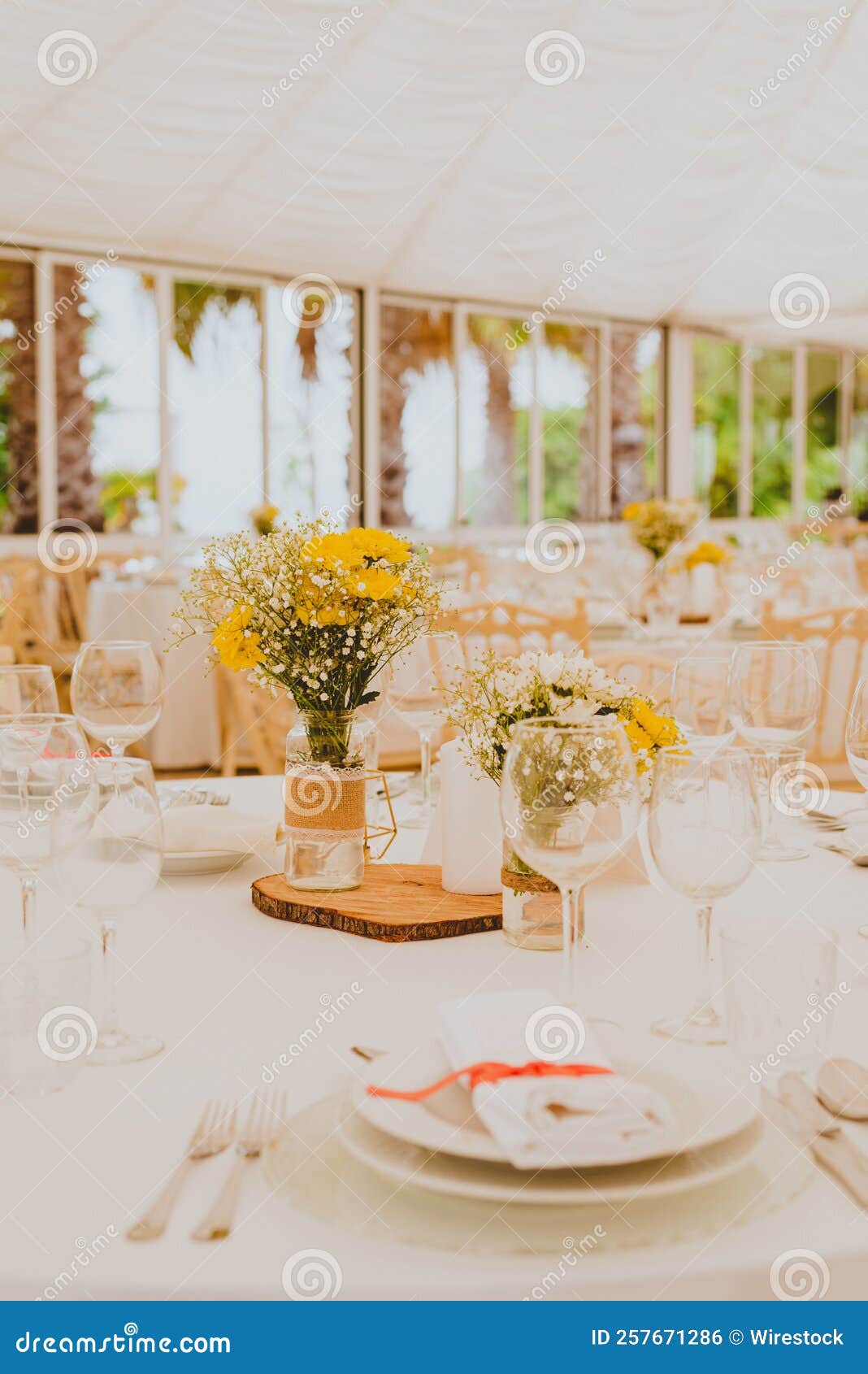Beautiful and Elegant Table Set Up in a Wedding Reception Stock Photo ...
