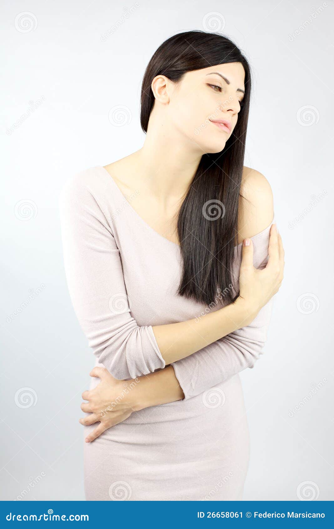 Beautiful Elegant Woman Posing in Studio Stock Image - Image of beauty ...