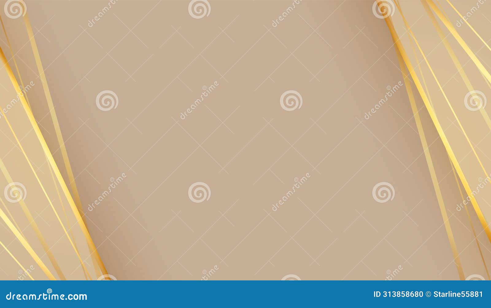 Beautiful Empty Background with Golden Lines Design Stock Vector ...