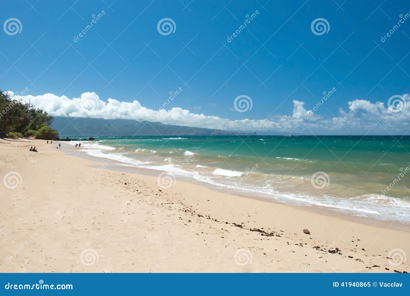 Beautiful Empty Beach on Hawaii Stock Image - Image of america ...