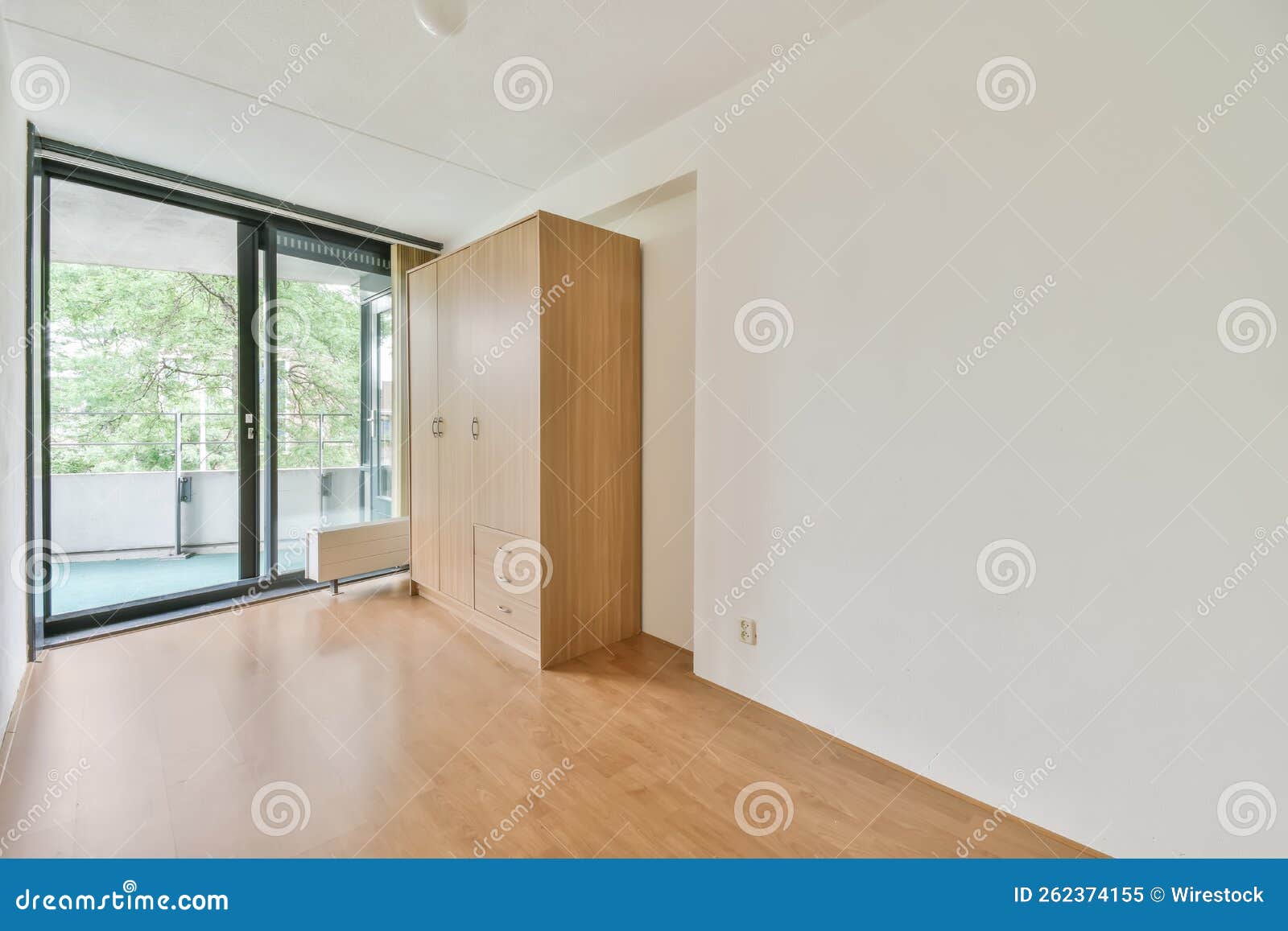 Beautiful Empty Room with a Modern Interior Stock Image - Image of door ...