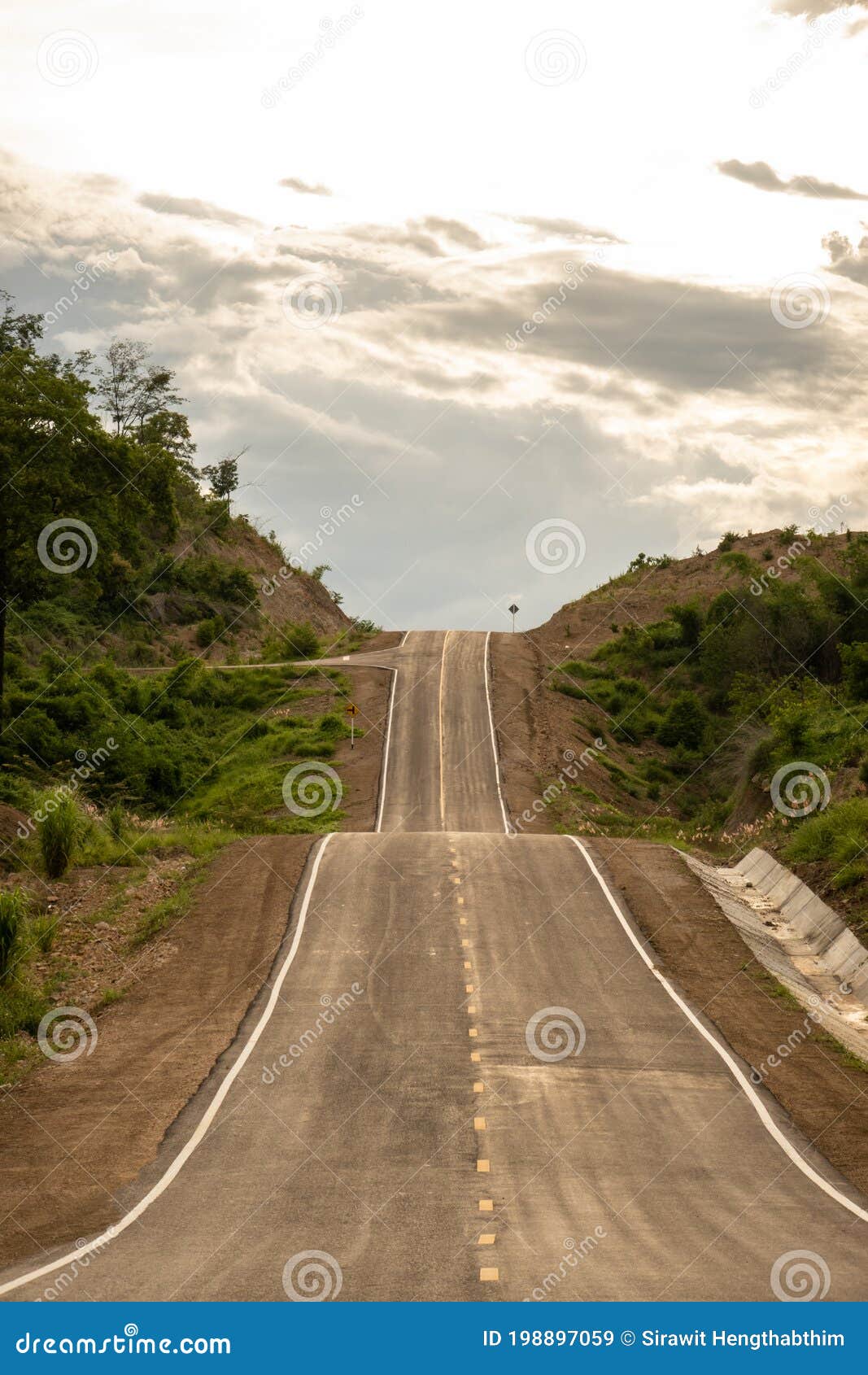 Beautiful Empty Rural Curve, Asphalt Road Way Stock Image - Image of ...