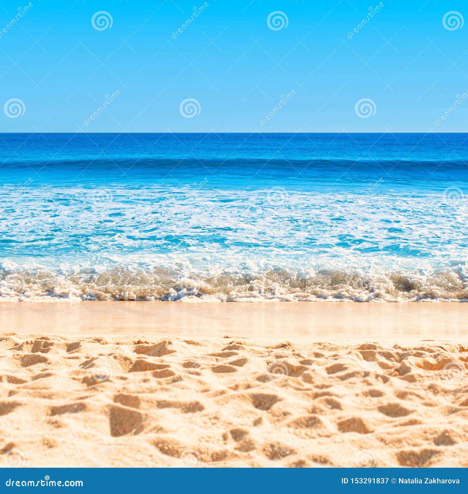 Beautiful Empty Sea and Beach Background. Copy Space Stock Image ...