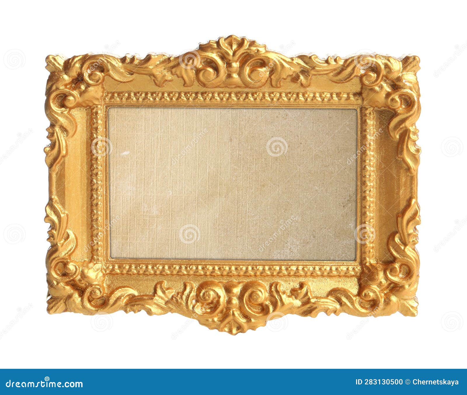 Beautiful Empty Vintage Frame on White Stock Photo - Image of luxury ...