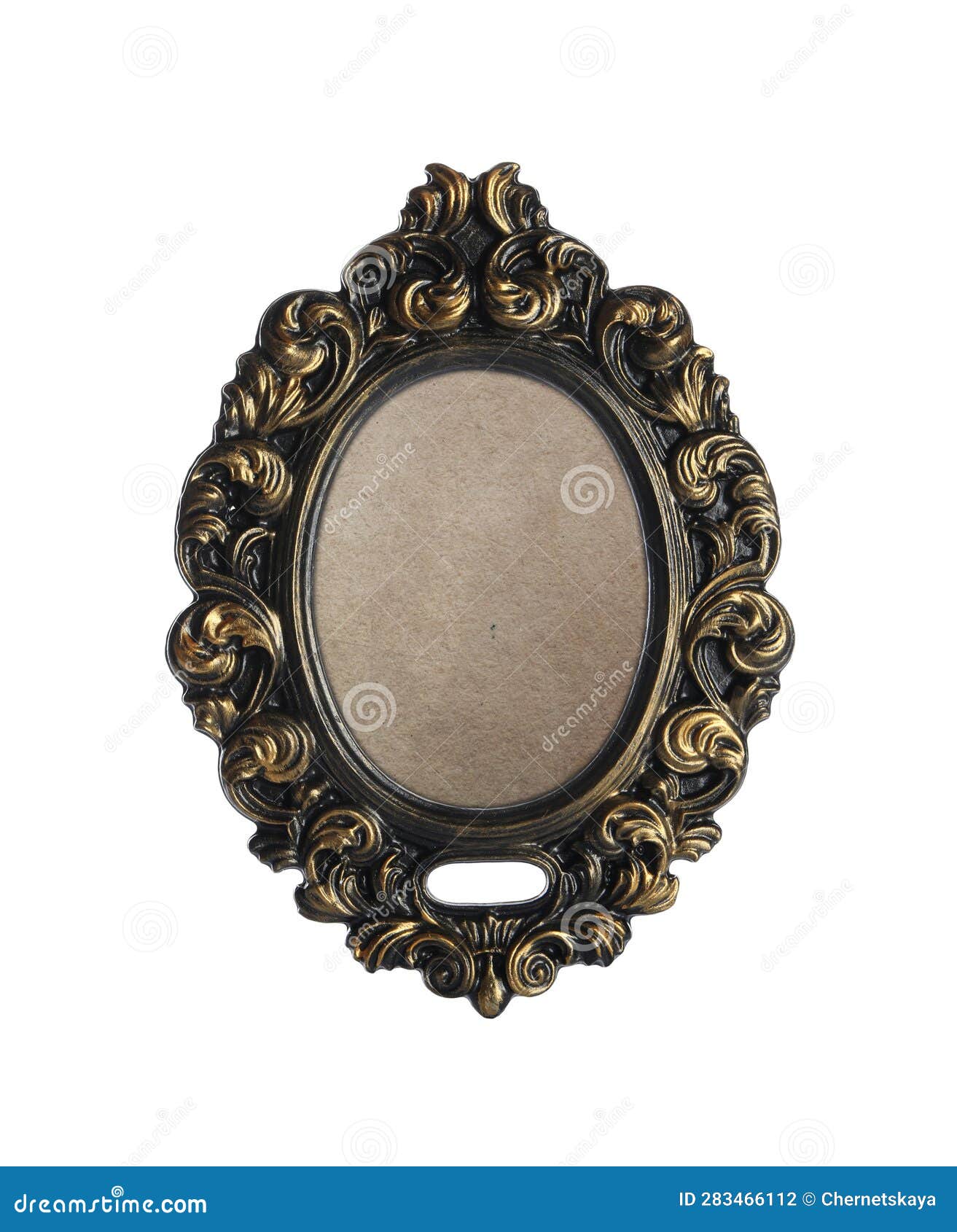 Beautiful Empty Vintage Frame on White Stock Photo - Image of chic ...