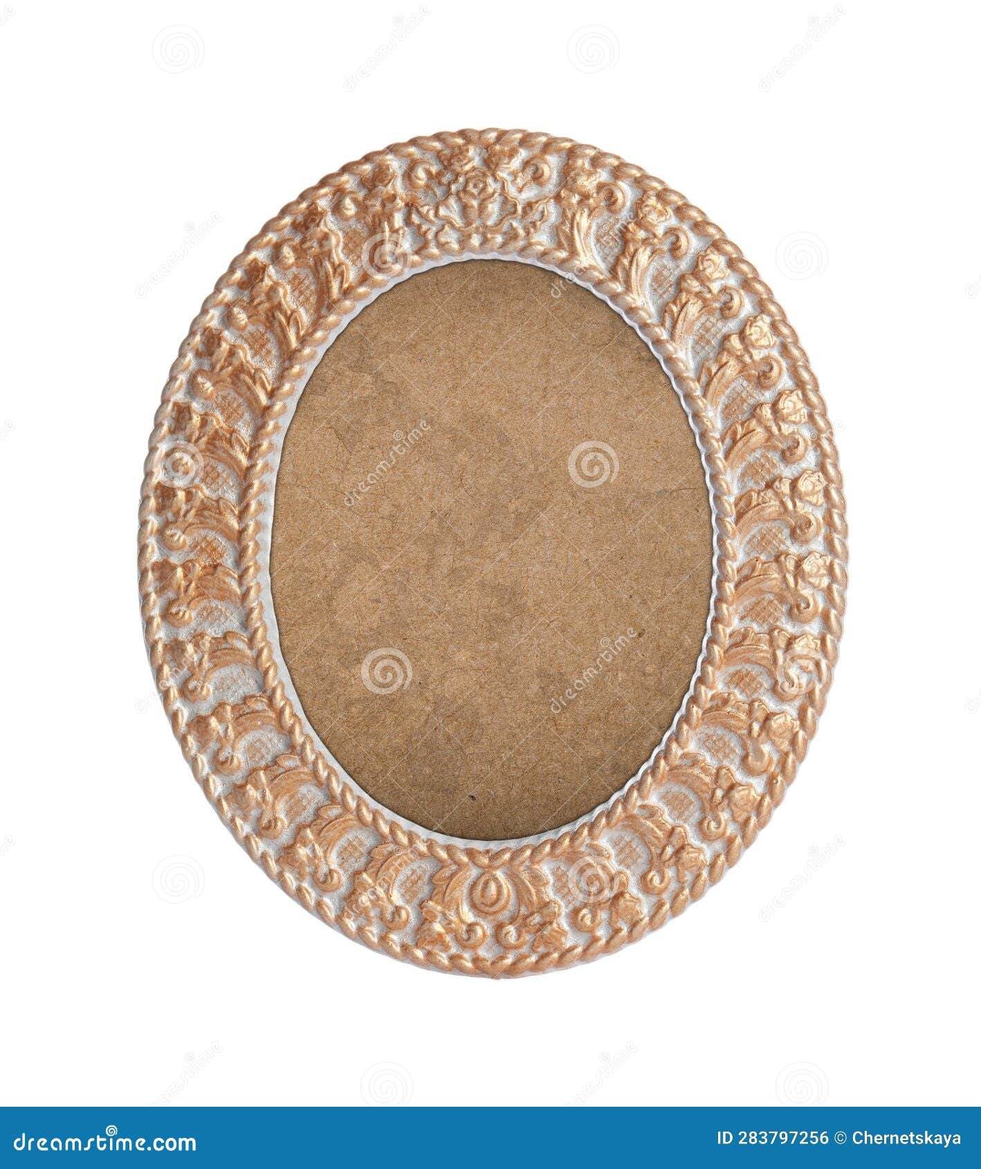 Beautiful Empty Vintage Frame Isolated on White Stock Photo - Image of ...