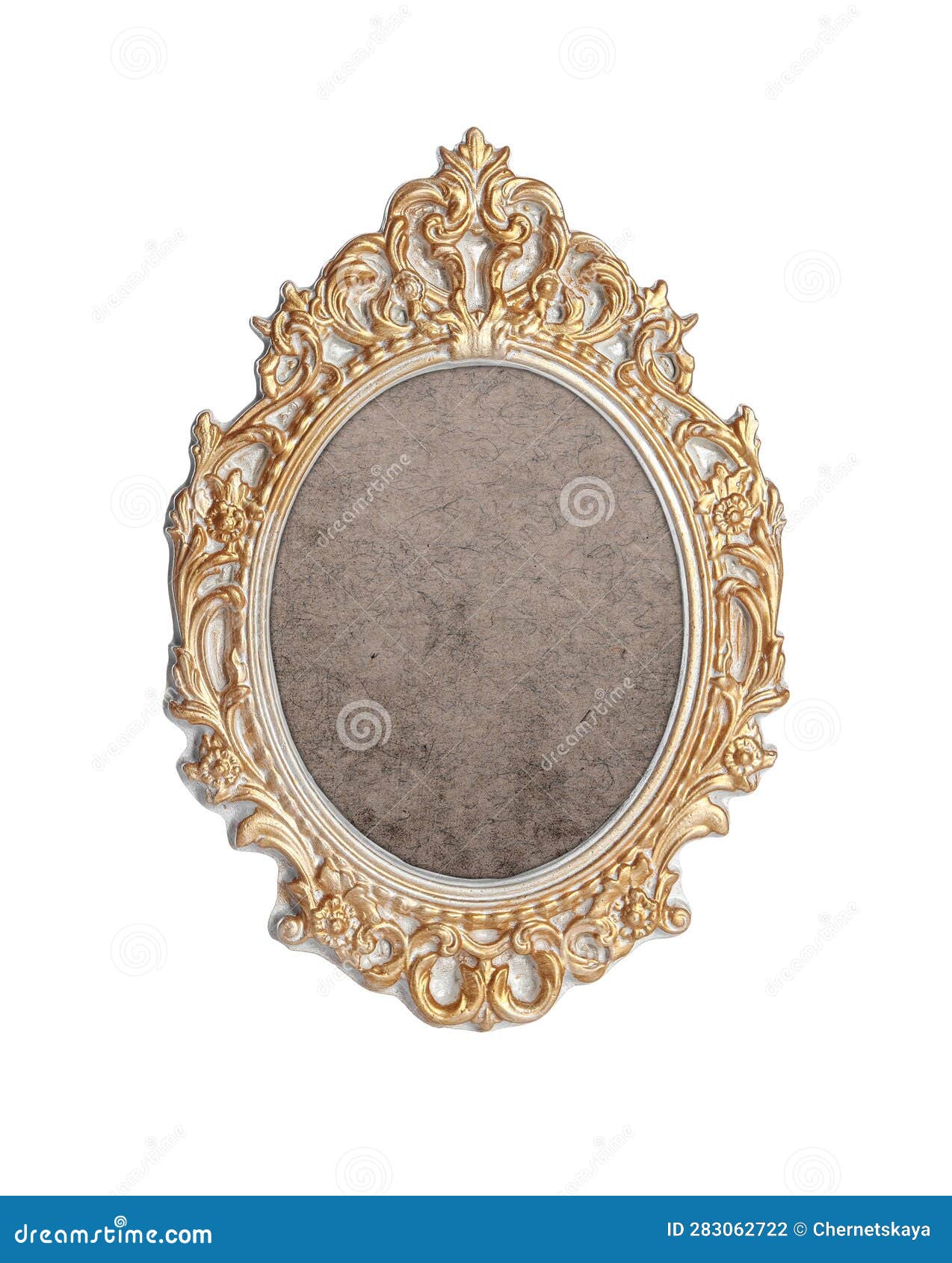 Beautiful Empty Vintage Frame Isolated on White Stock Photo - Image of ...