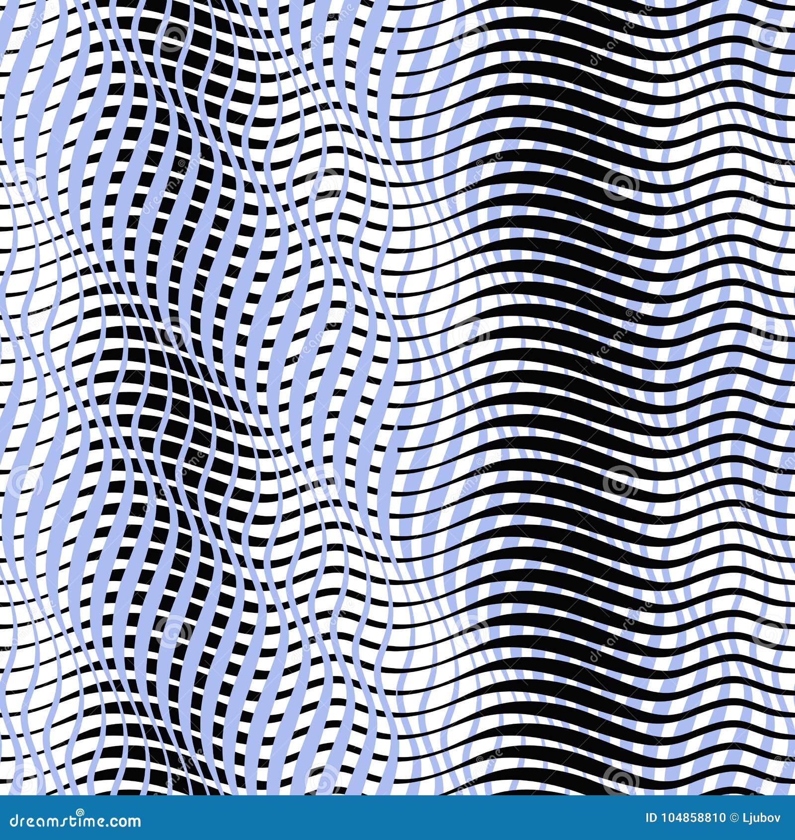 Beautiful Endless Striped Wave Pattern in Blue, White and Black Tones ...