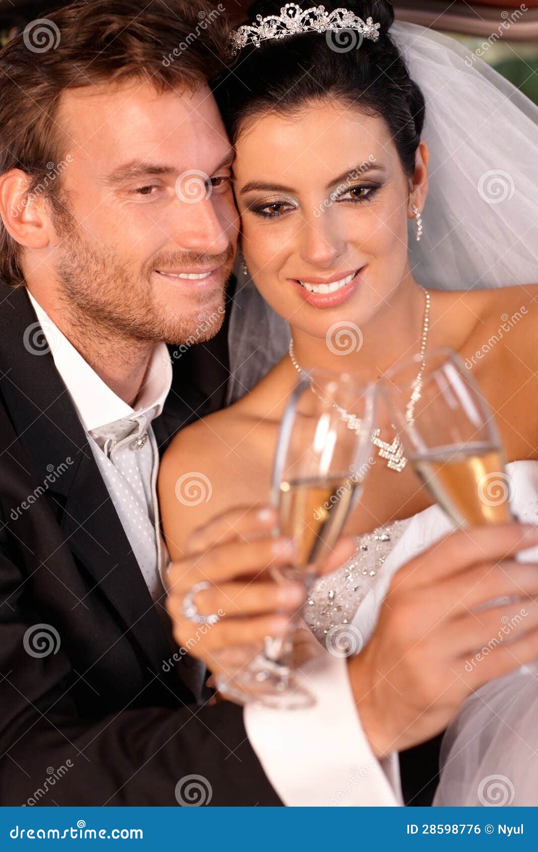 Beautiful Engaged Couple Smiling Stock Photo - Image of fancy ...
